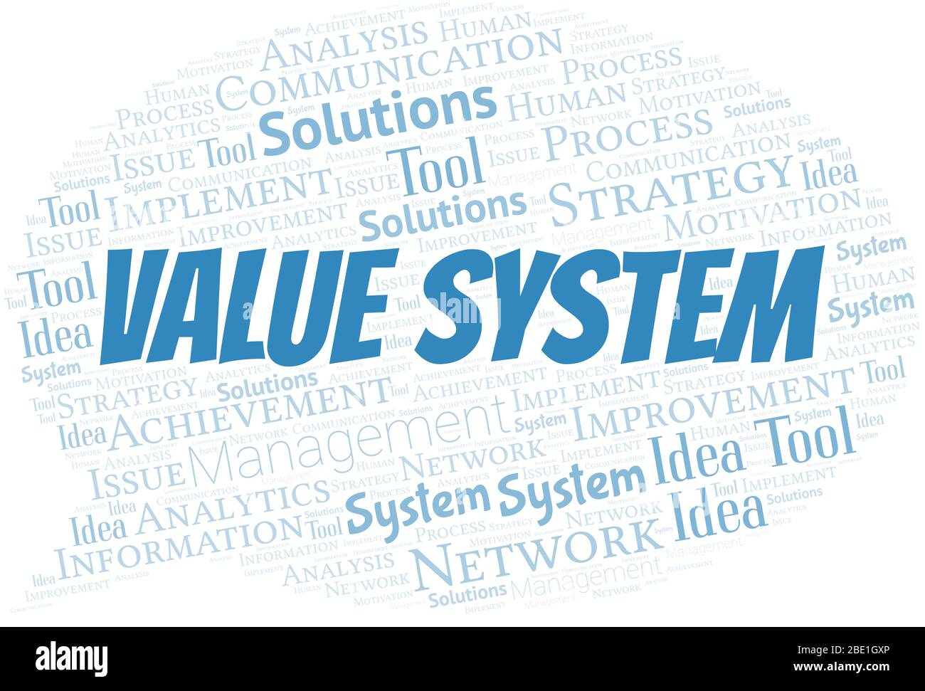 Value System typography vector word cloud. Wordcloud collage made with ...