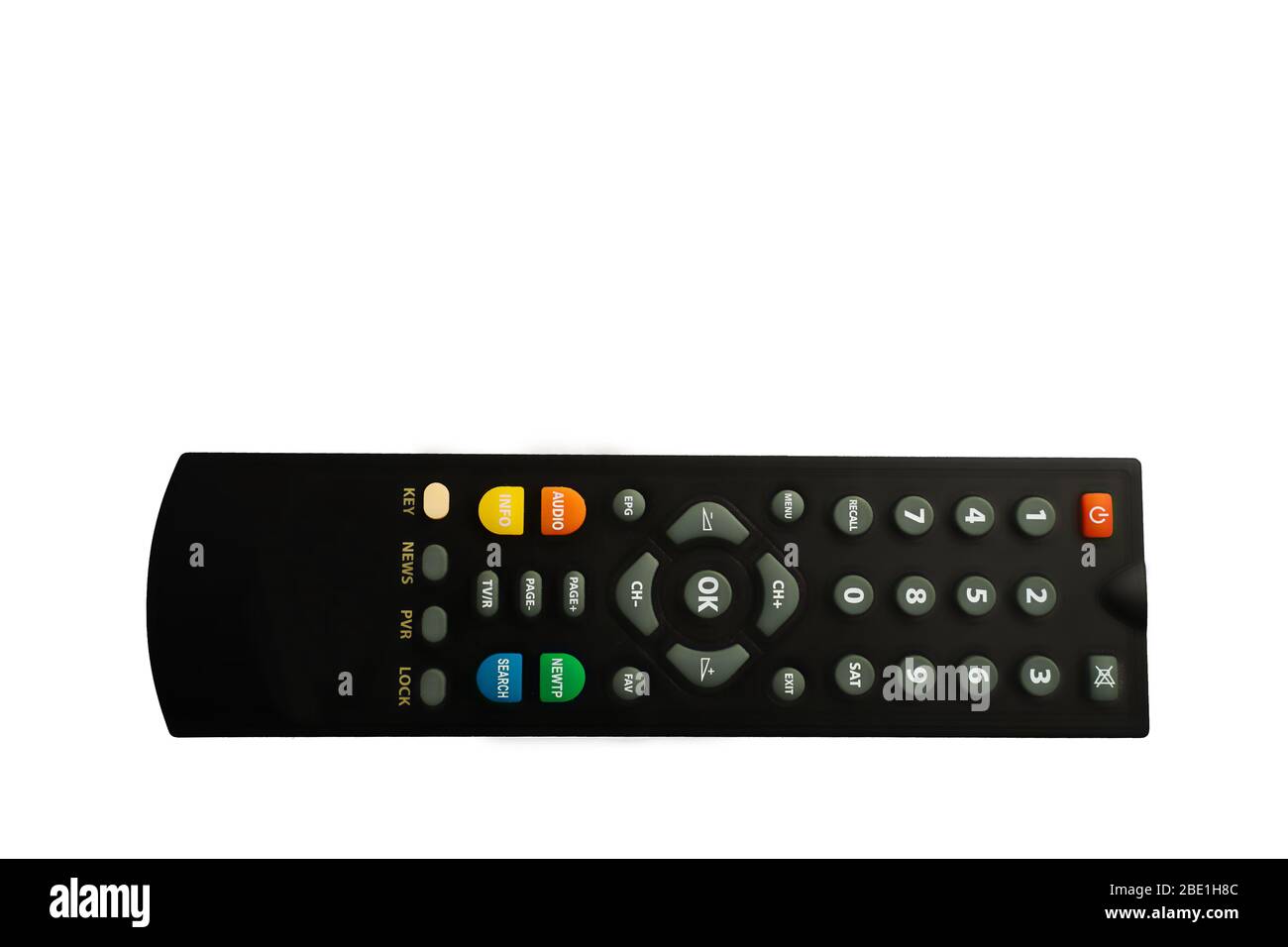 A Remote control TV isolated on white background with space for put the ...