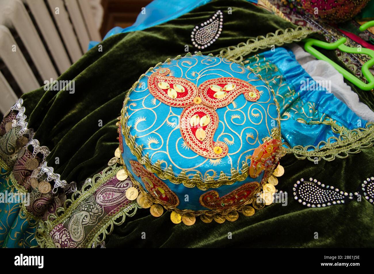 Tradional Azerbaijani souveniers hats and knitted clothing sold . They ...