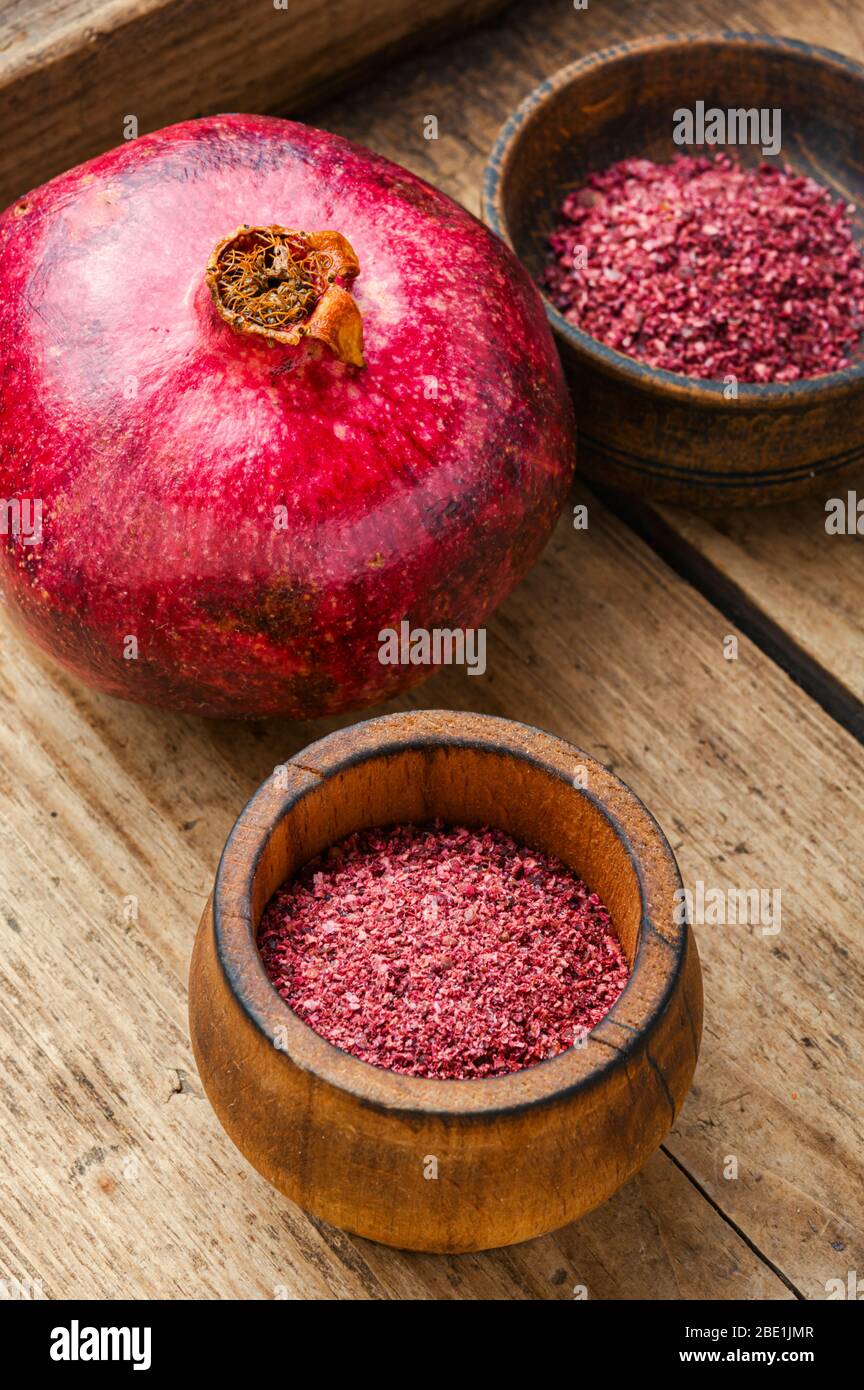 Fragrant spice made from pomegranate,Turkish seasoning Stock Photo - Alamy
