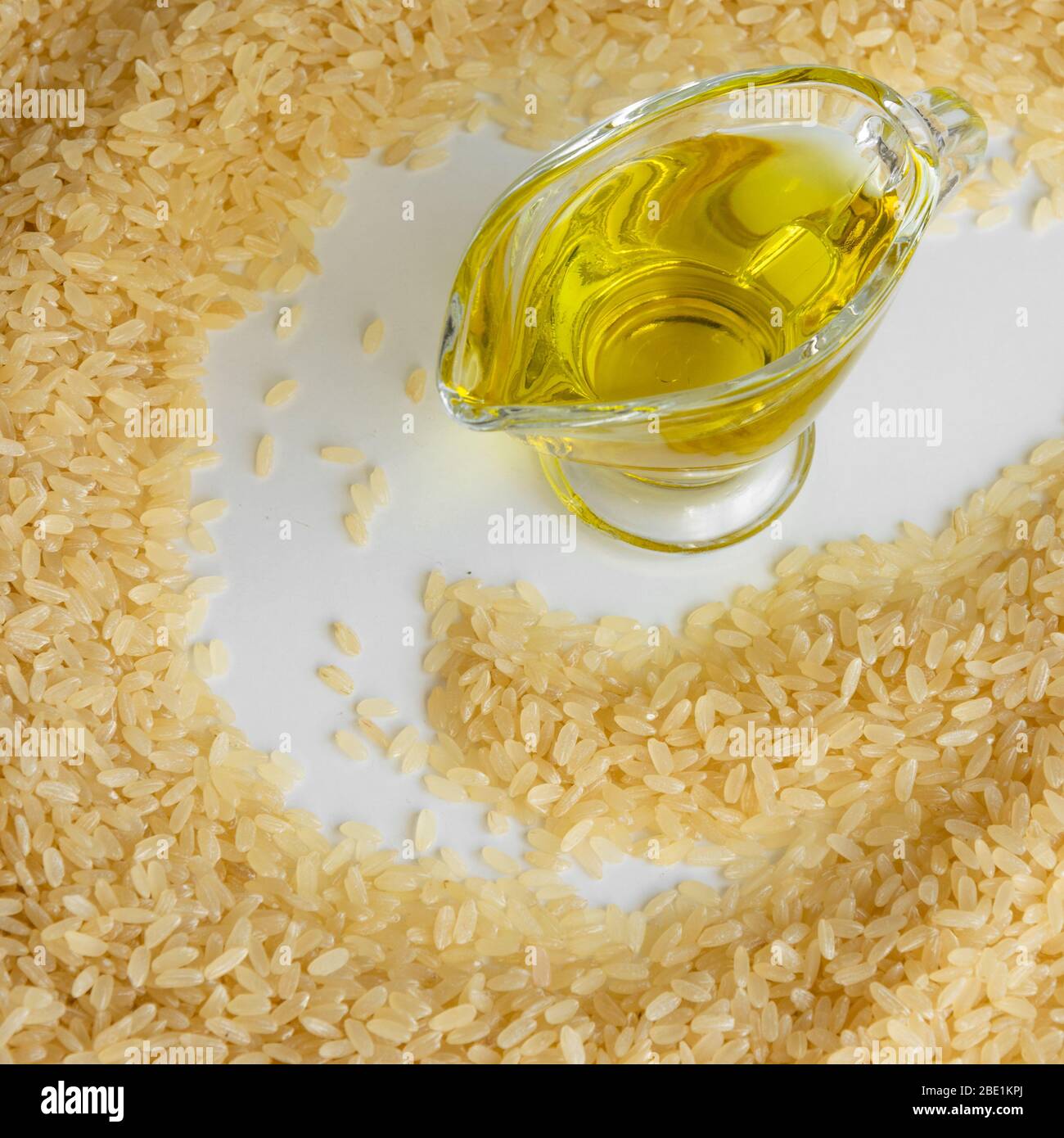 Biological rice oil, healthy eating ingredient, vegan and vegetarian ...