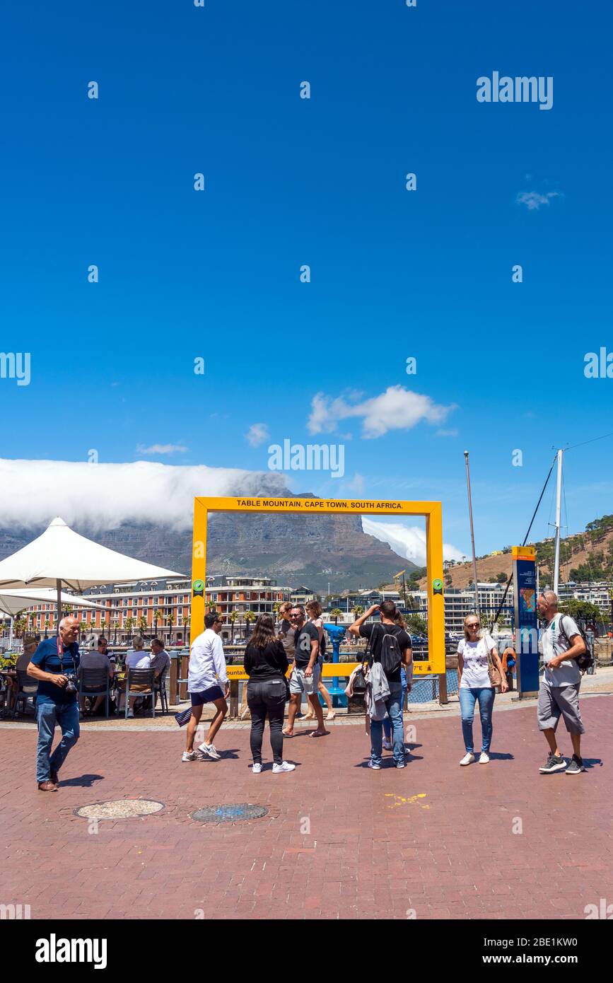 Cape Town, South Africa - January 29, 2020: Yellow frame for making ...