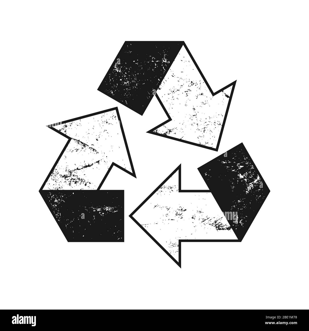 Vector recycle symbol. Grunge icon Stock Vector Image & Art - Alamy