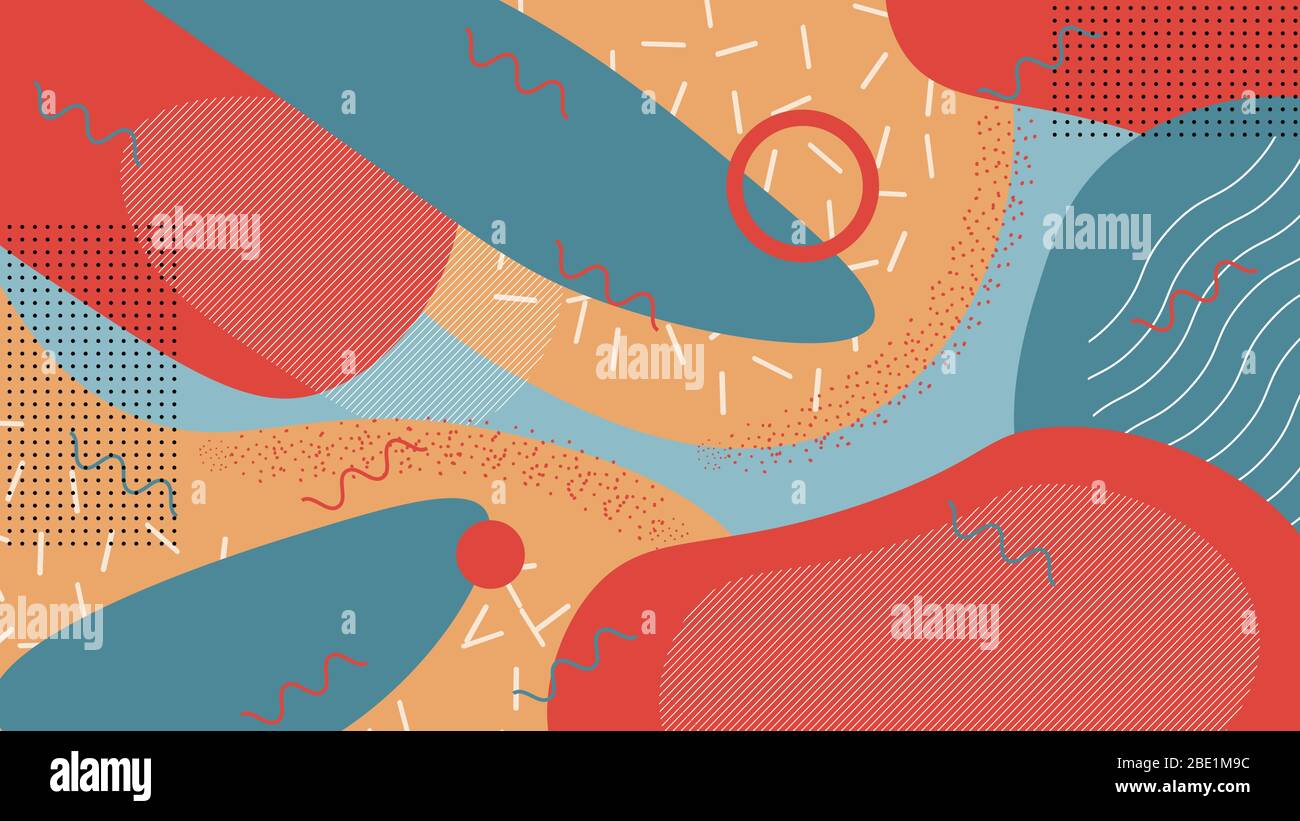 Bright memphis background with different colors Stock Vector Image ...