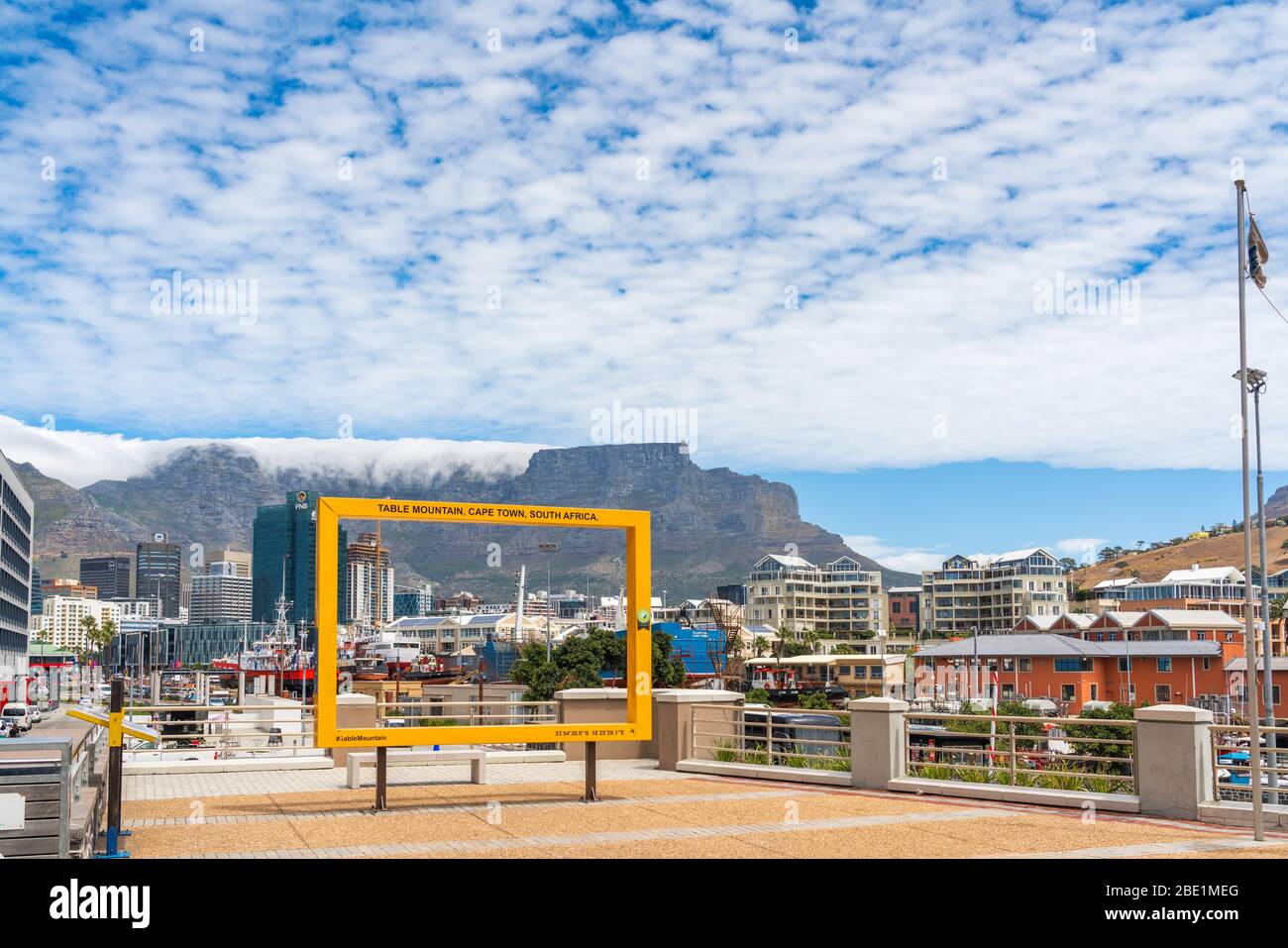 Cape Town, South Africa - January 29, 2020: Yellow frame for making ...