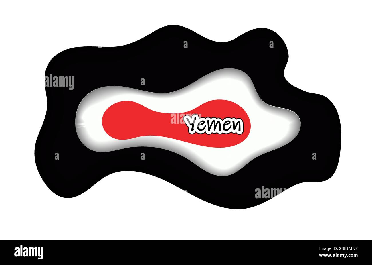 YEMEN COUNTRY EMBLEM, LOGO IN COLORS OF THE NATIONAL FLAG Stock Vector ...