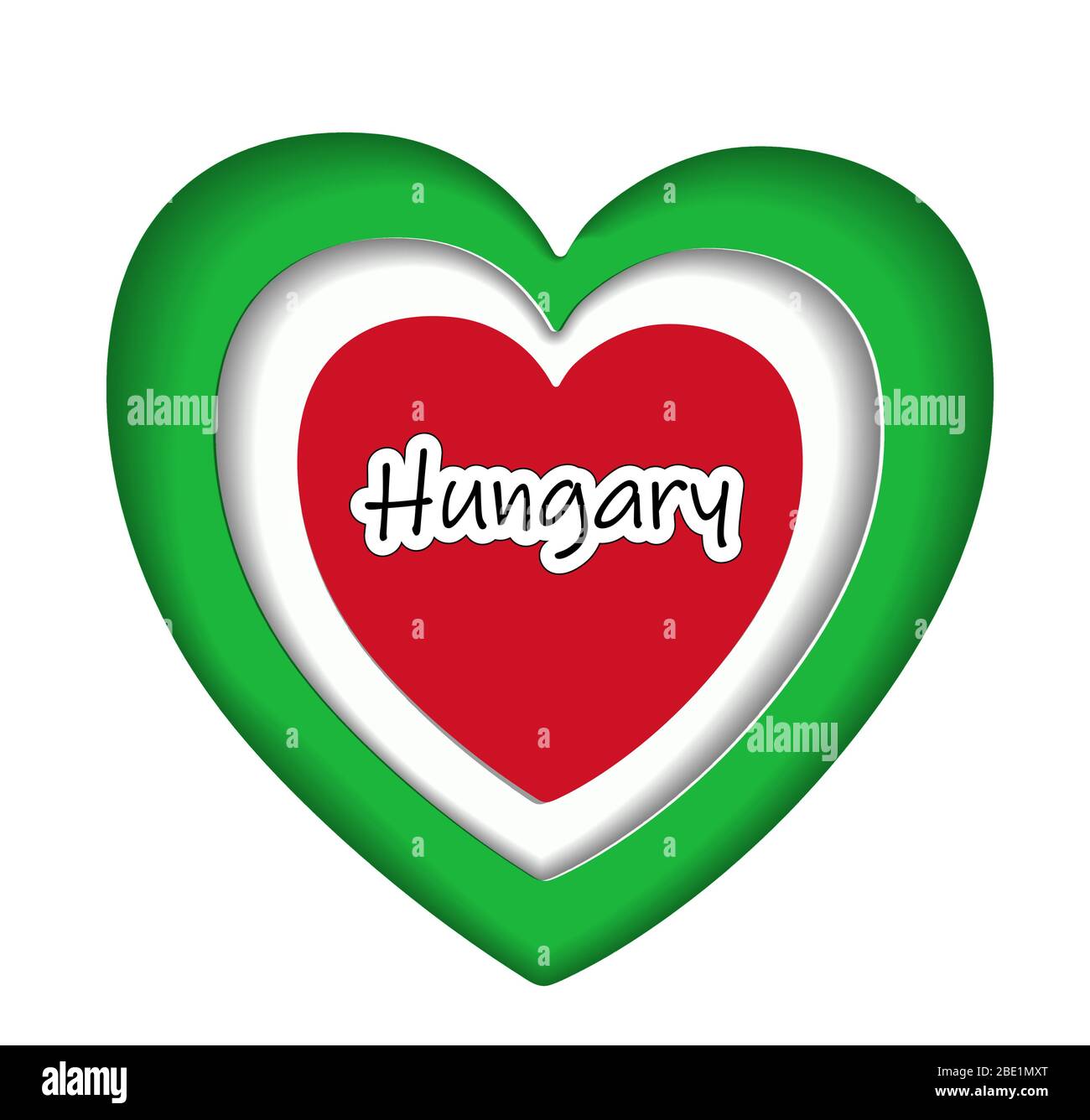 Hungary symbol, poster, banner. Map of Hungary with the decoration of ...