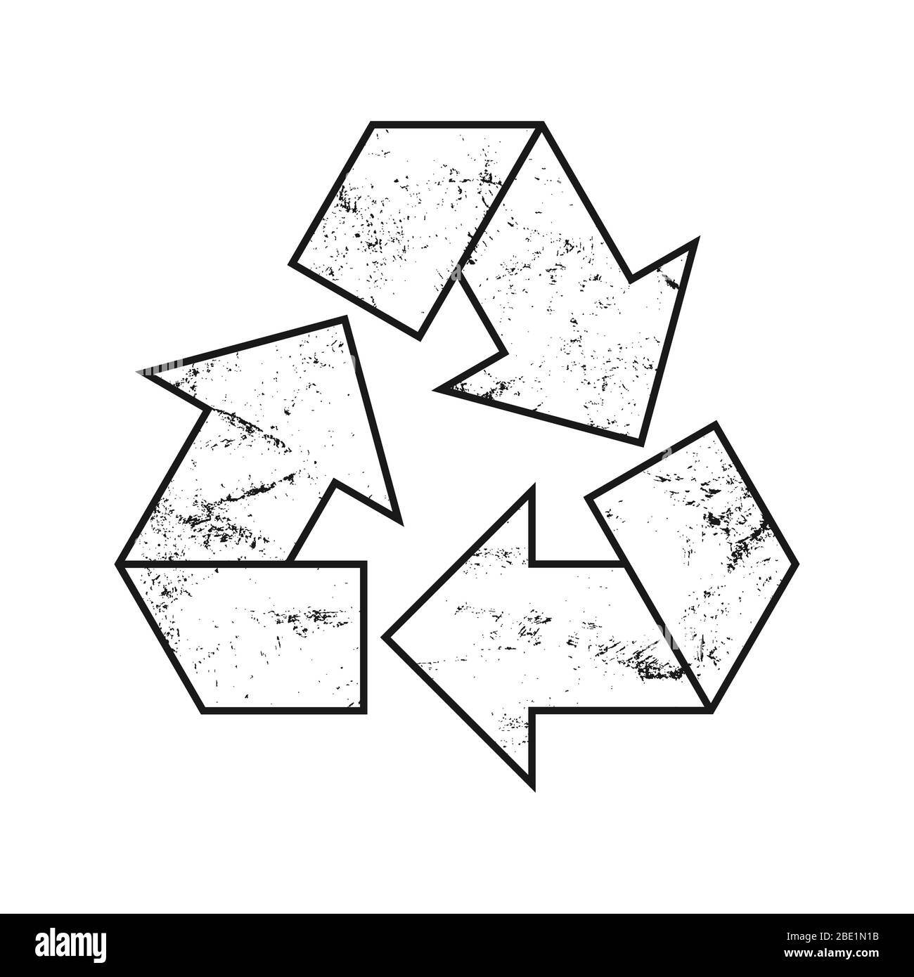 Vector recycle symbol. Grunge icon Stock Vector Image & Art - Alamy