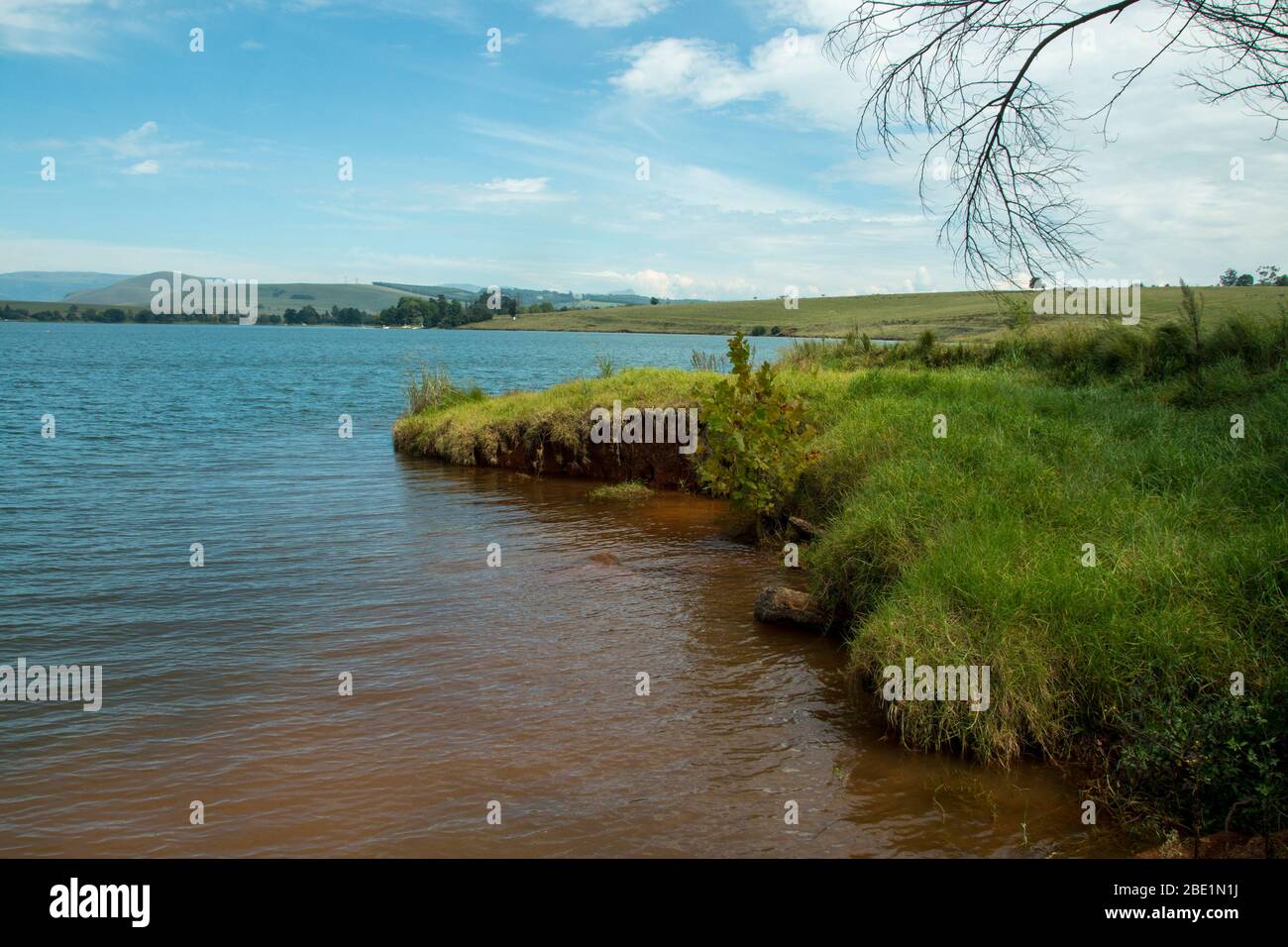 Red mud in the shallows of midmar dam Stock Photo - Alamy