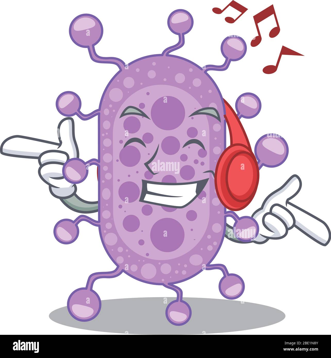 Mycobacterium Cartoon in design concept listening music Stock Vector ...