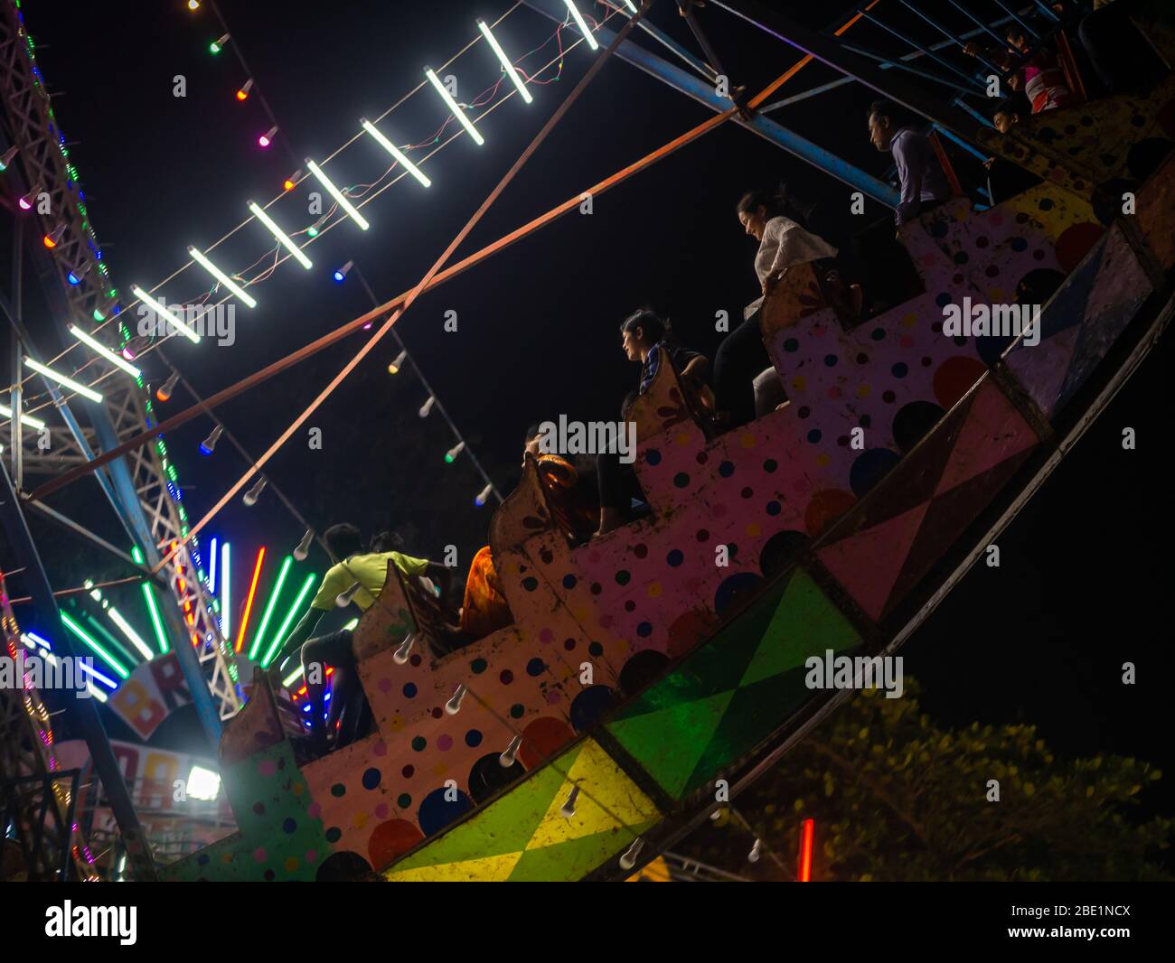 Mumbai, India - December 01, 2019: Indian family enjoying thrilling ...