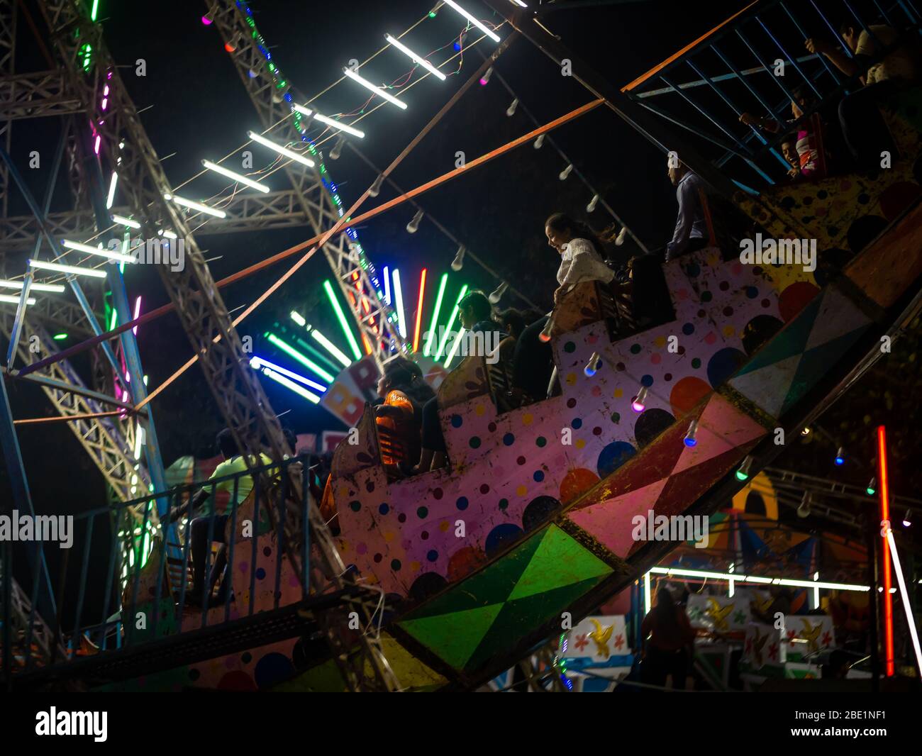 Mumbai, India - December 01, 2019: Indian family enjoying thrilling ...