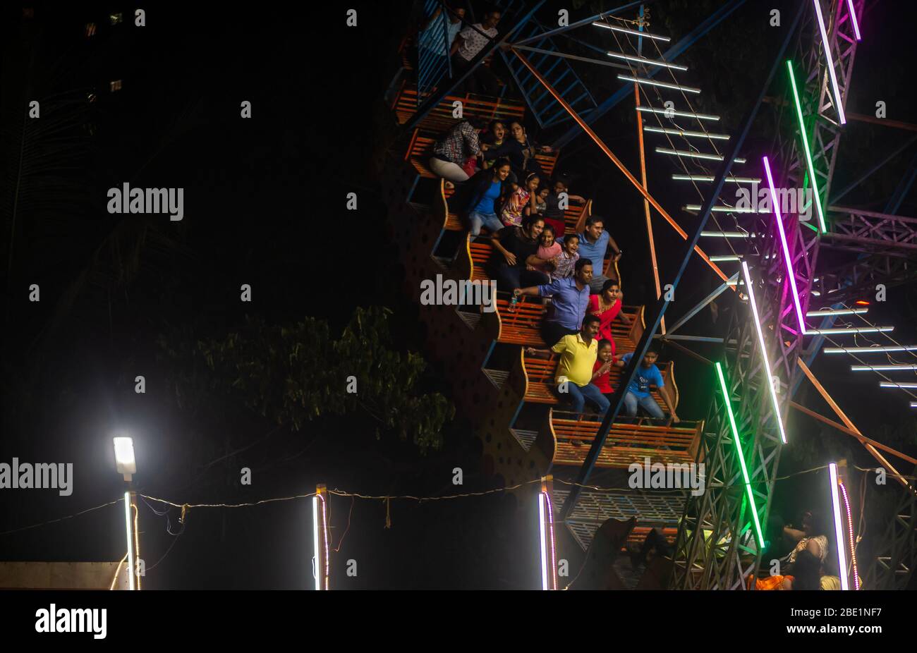 Indian giant ferris wheel hi-res stock photography and images - Alamy