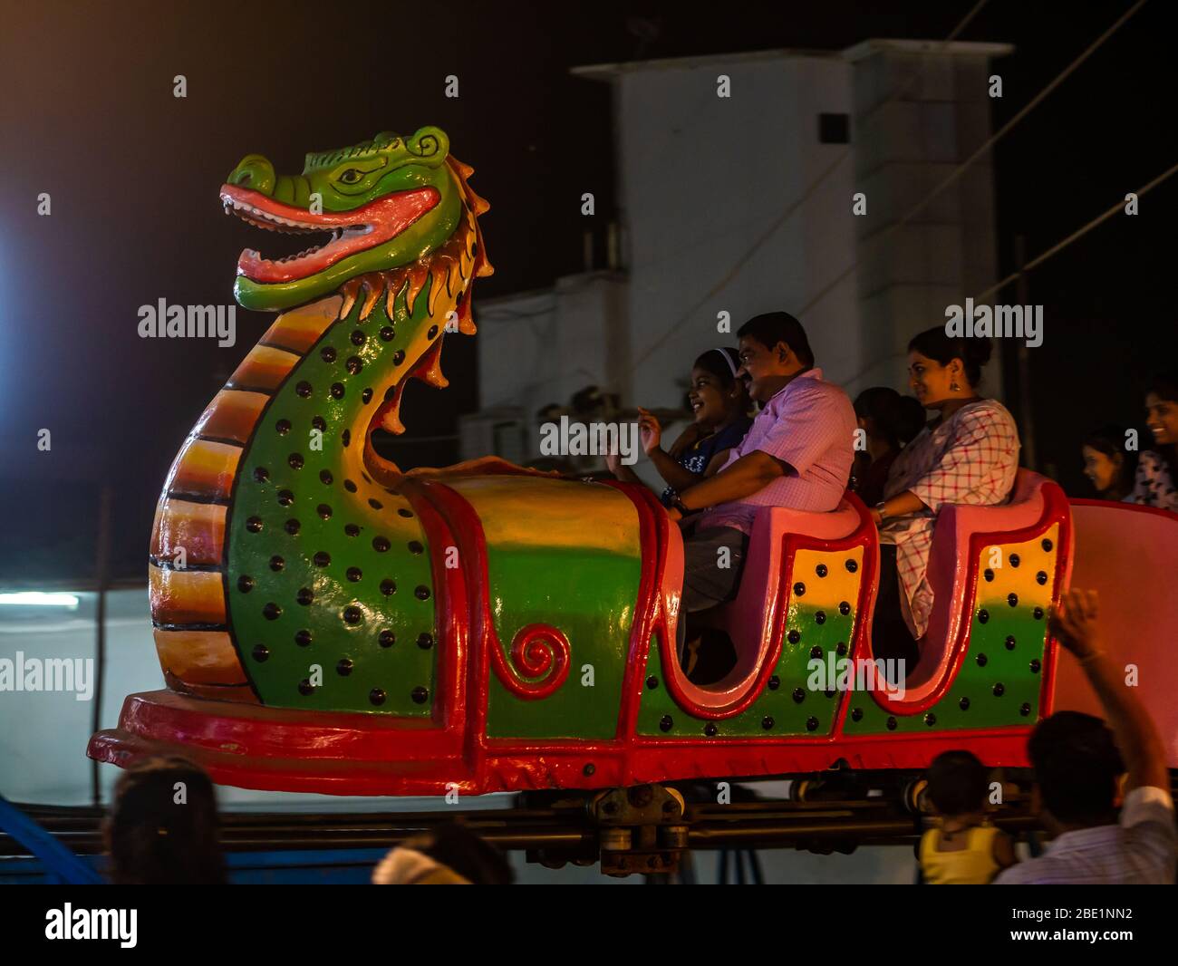 Mumbai, India - December 01, 2019: Indian family enjoying thrilling ...