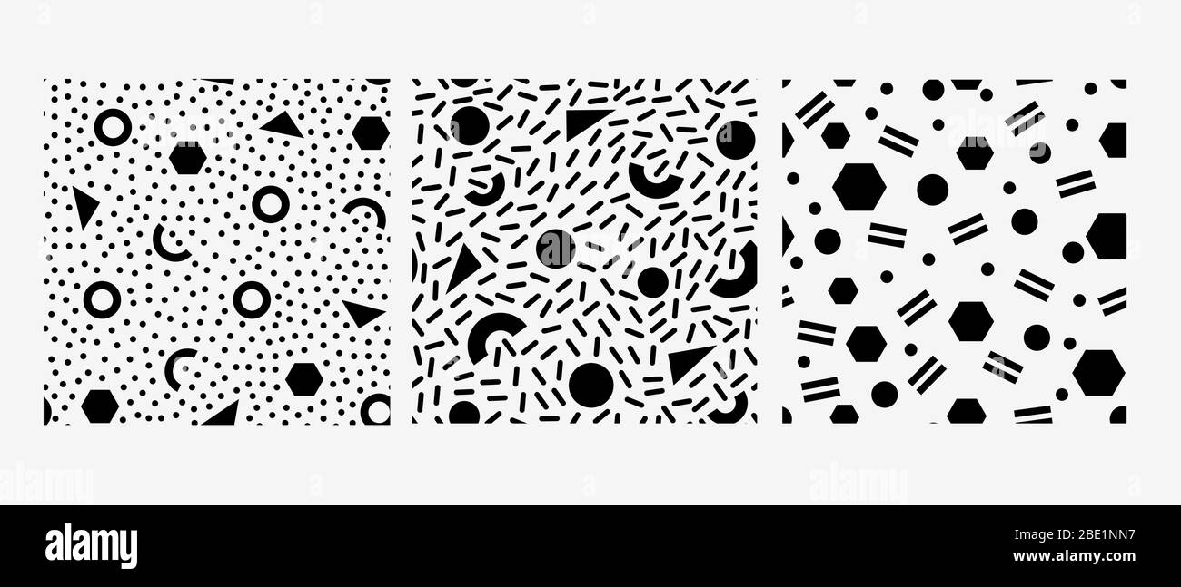 Geometric background seamless pattern set Stock Vector Image & Art - Alamy