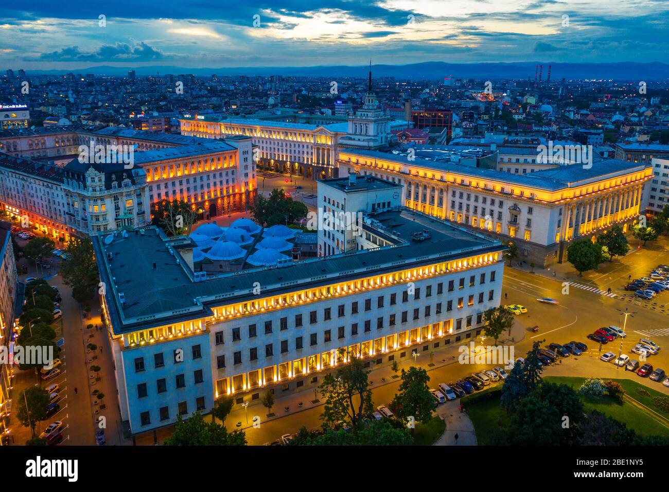 Sofia buildings bulgaria aerial hi-res stock photography and images - Alamy