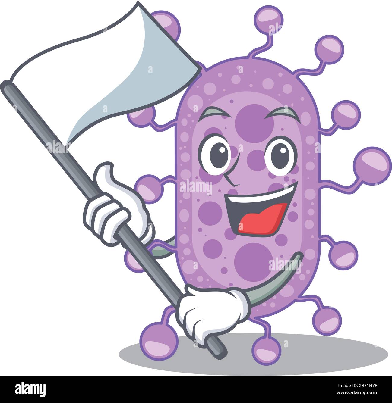 A nationalistic mycobacterium mascot character design with flag Stock ...