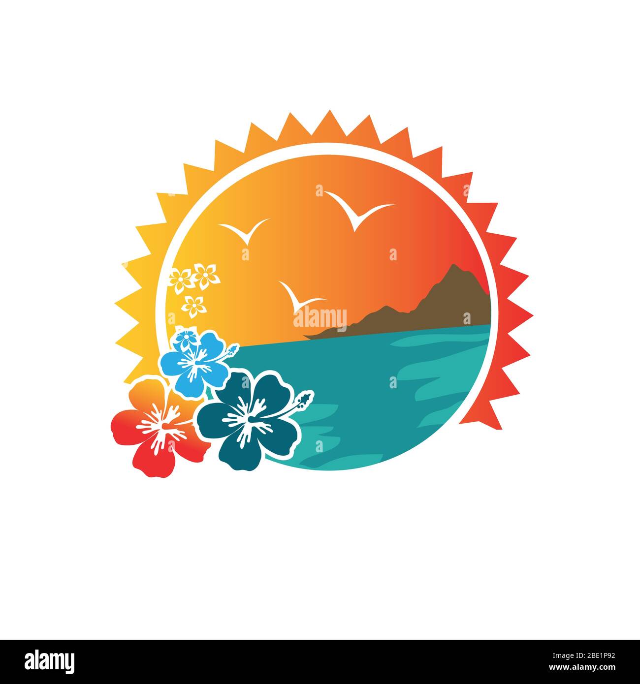 Blue summer destination Stock Vector Images - Alamy