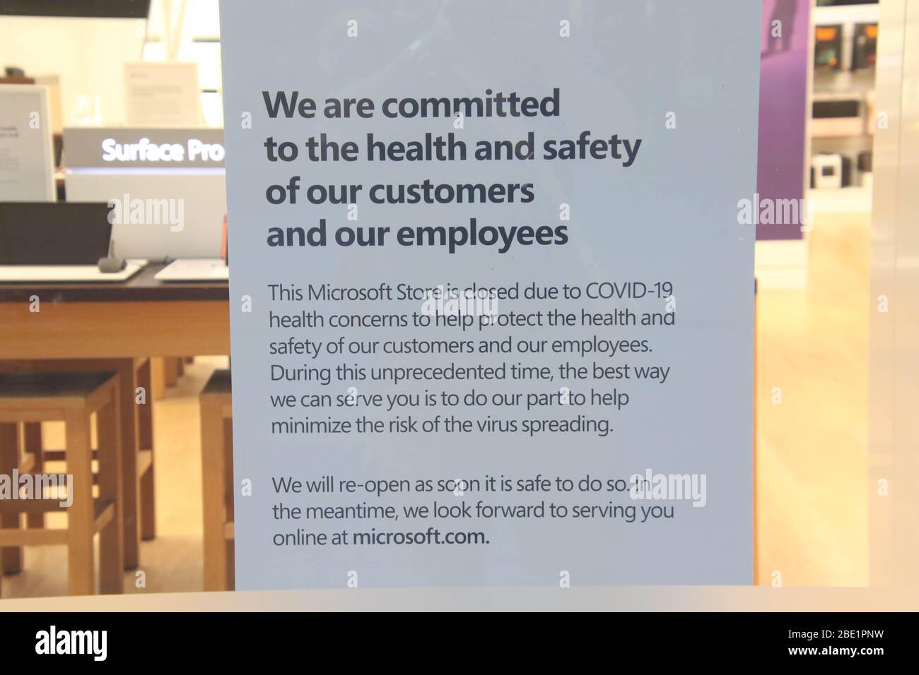 Microsoft Store in Pitt Street Mall is closed due to COVID-19 Stock ...