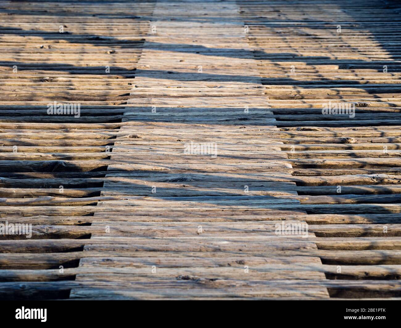 Wooden pedestrian bridge shadow hi-res stock photography and images - Alamy