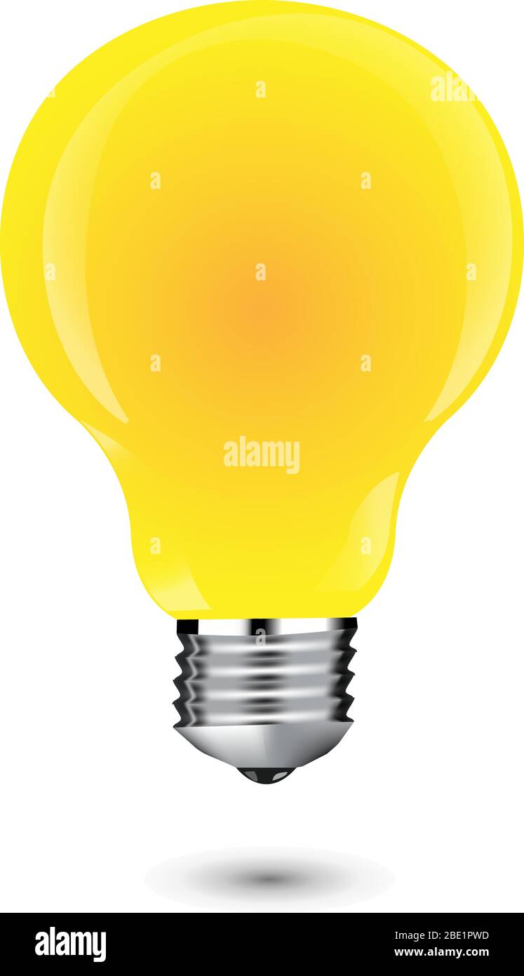 Transparent realistic glowing light bulb. vector Stock Vector Image ...