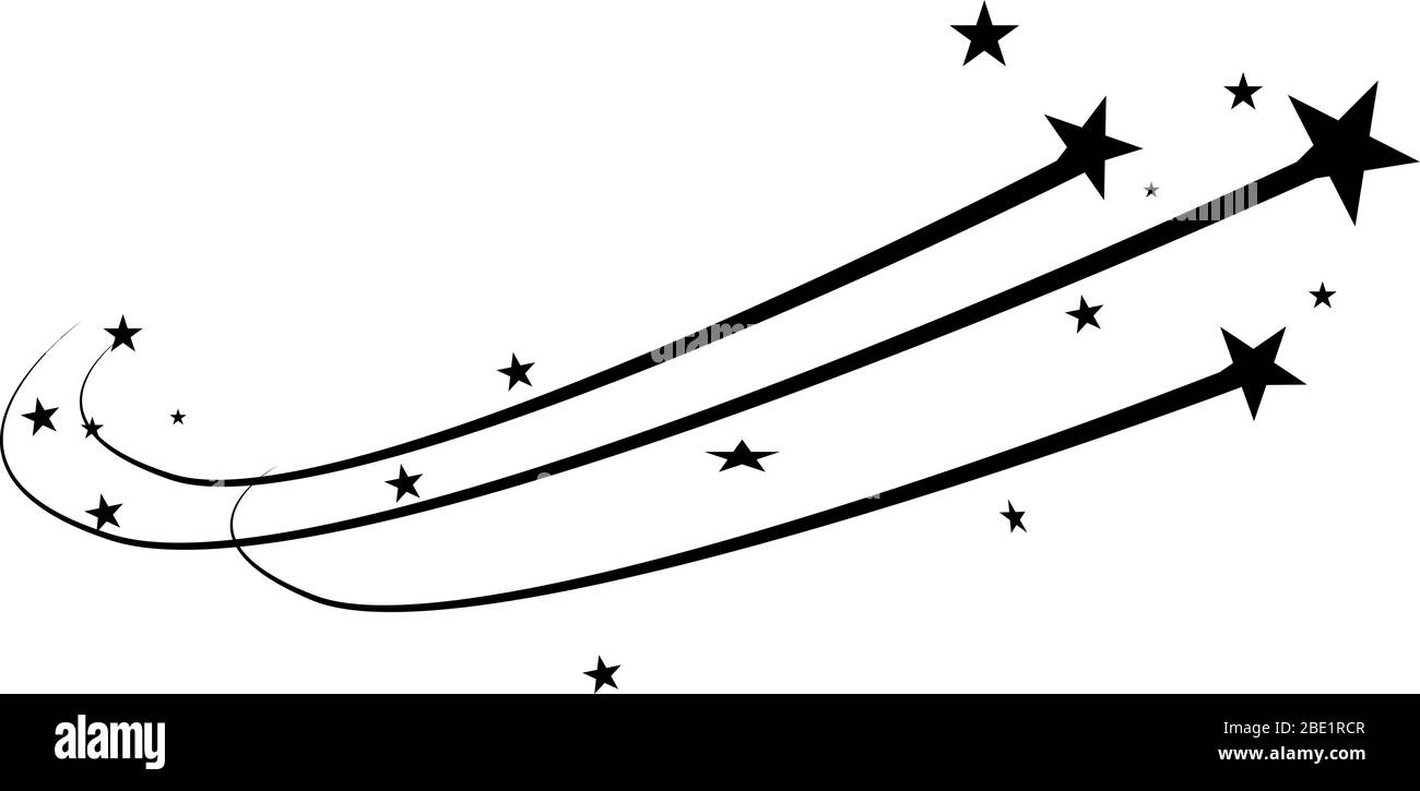 Abstract Falling Star - Black Shooting Star vector Stock Vector Image ...