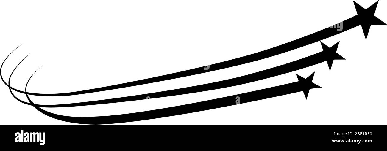 Abstract Falling Star - Black Shooting Star vector Stock Vector Image ...