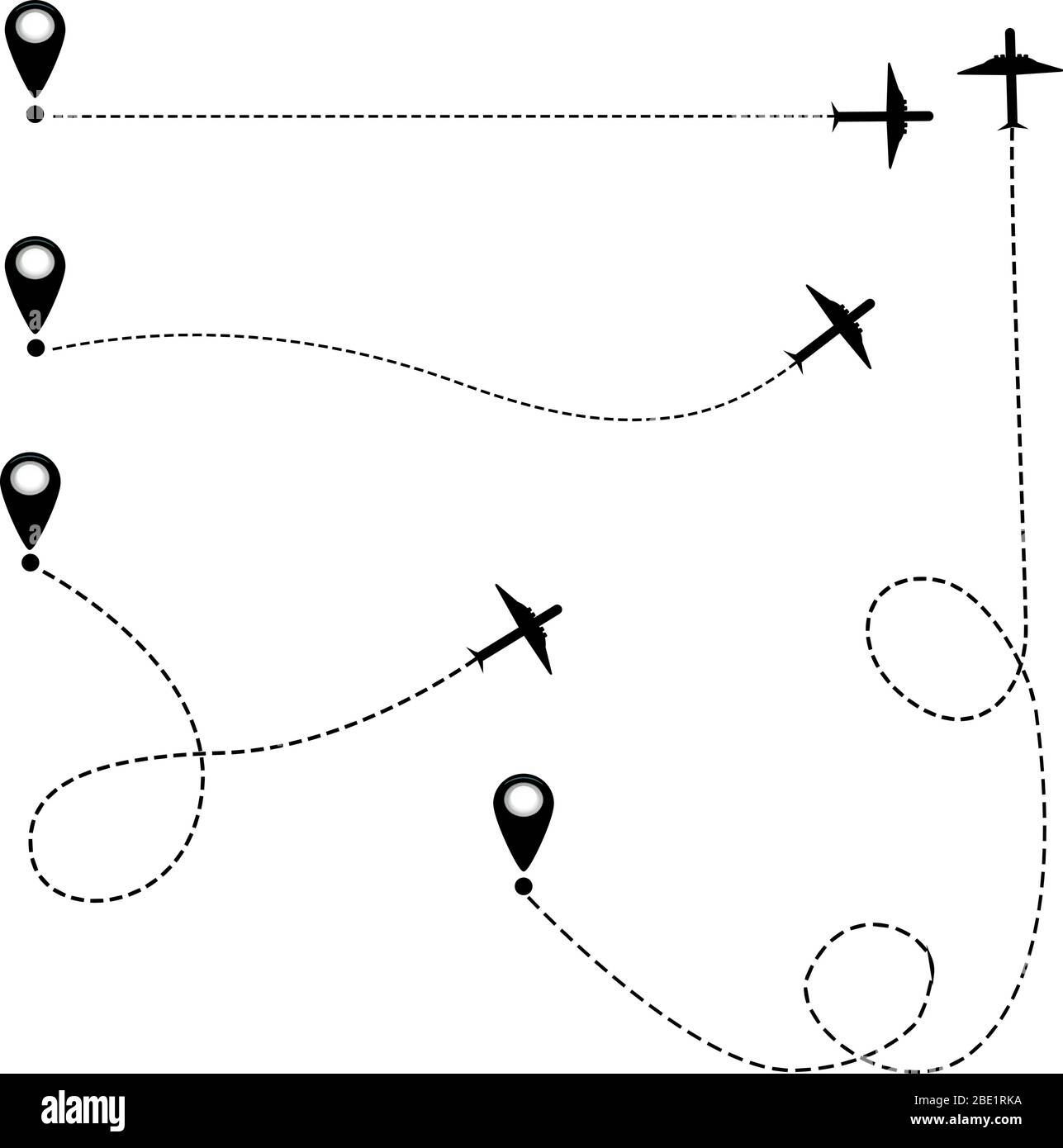 White plane trace Stock Vector Images - Alamy
