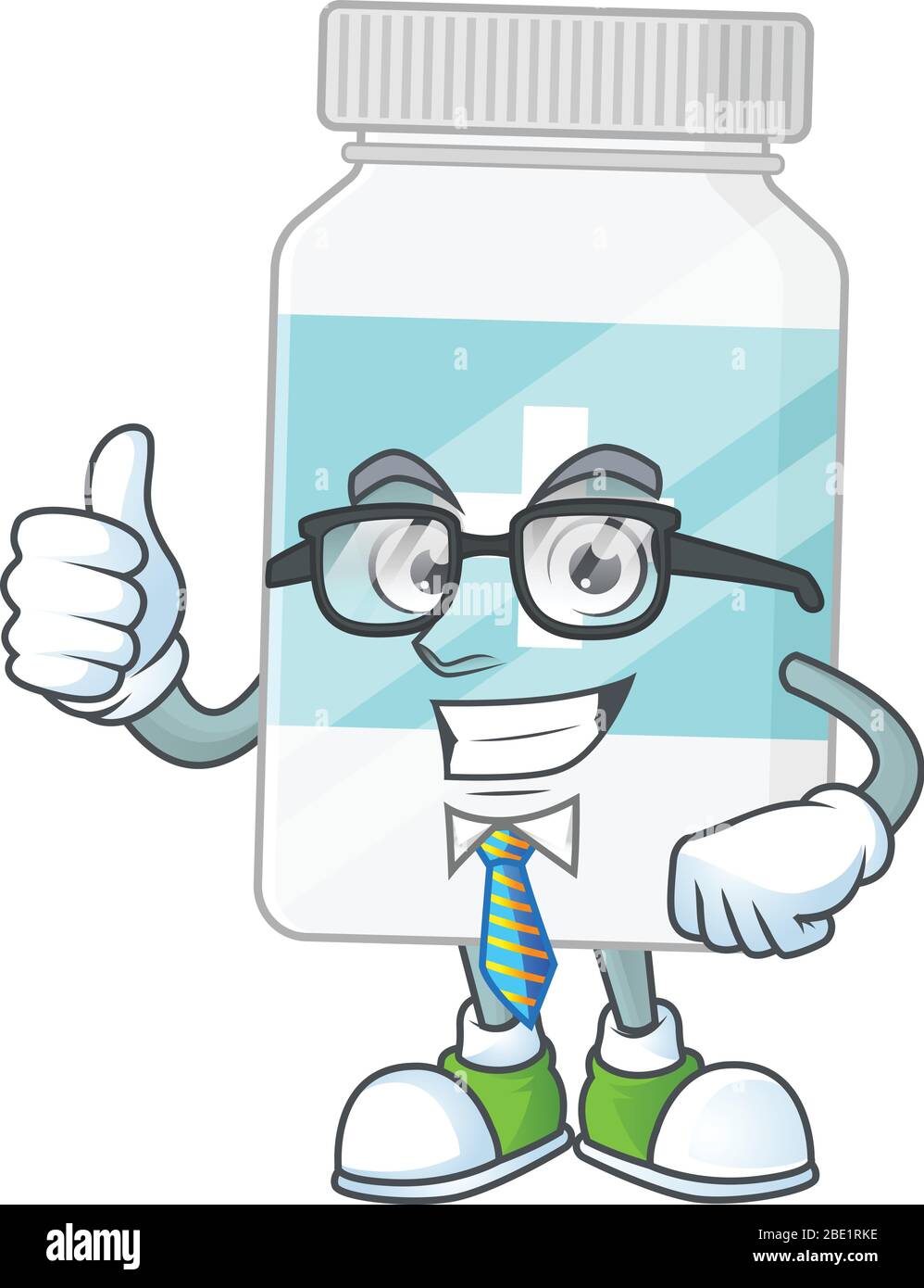 Cartoon character design of supplement bottle successful businessman ...