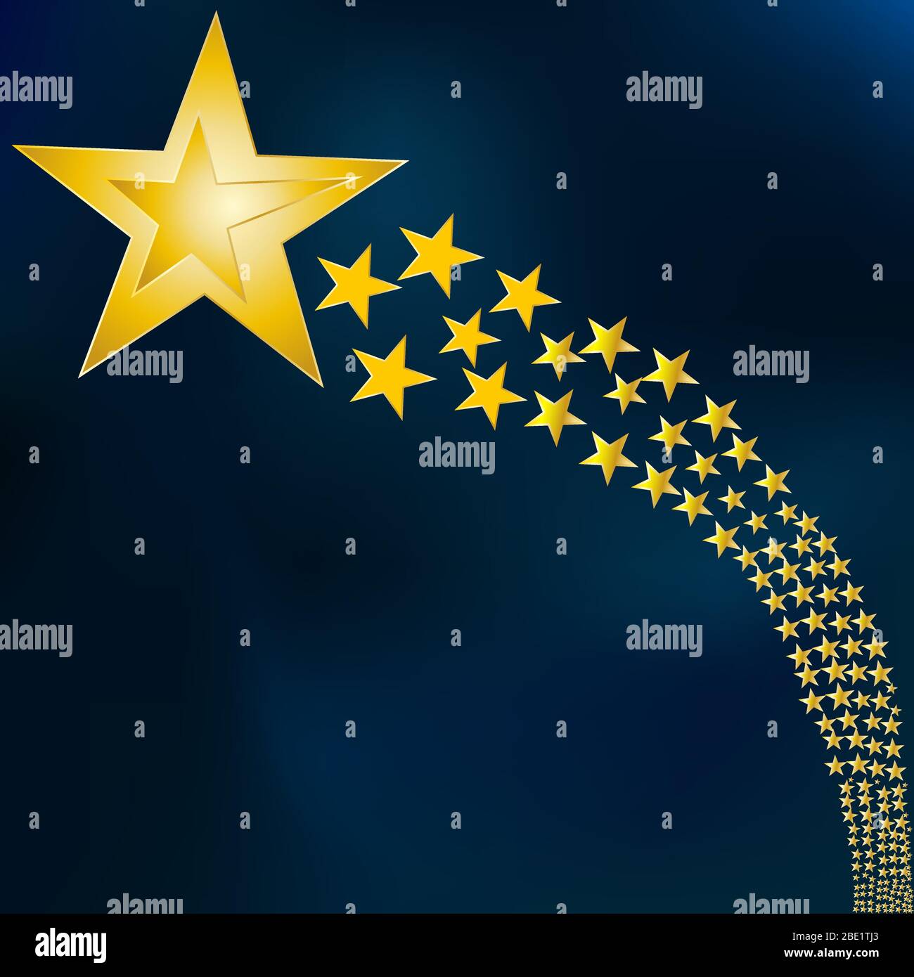 falling stars in the blue sky Stock Vector Image & Art - Alamy