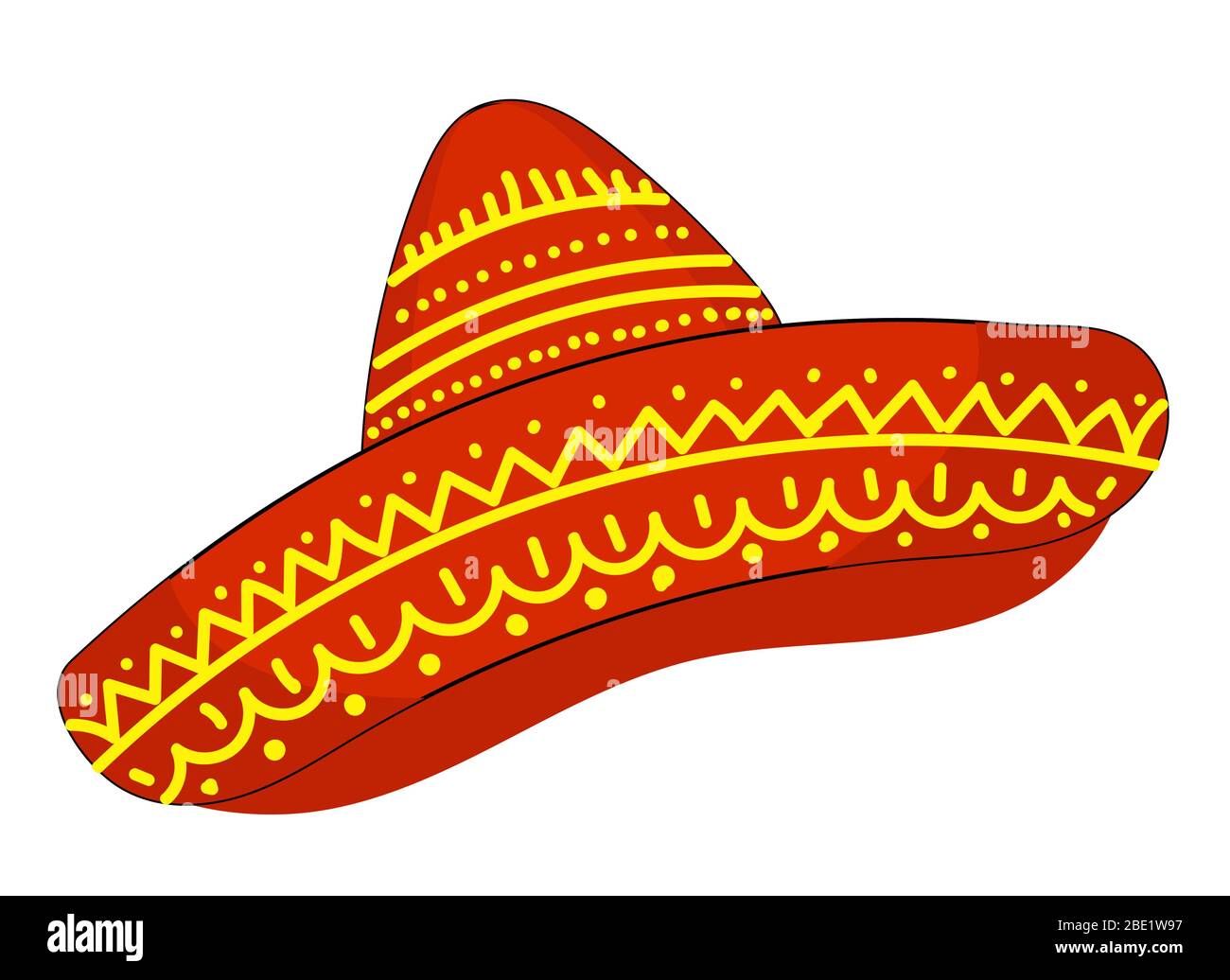 Hat Cinco de Mayo. Vector illustration of sombrero holiday symbol ...