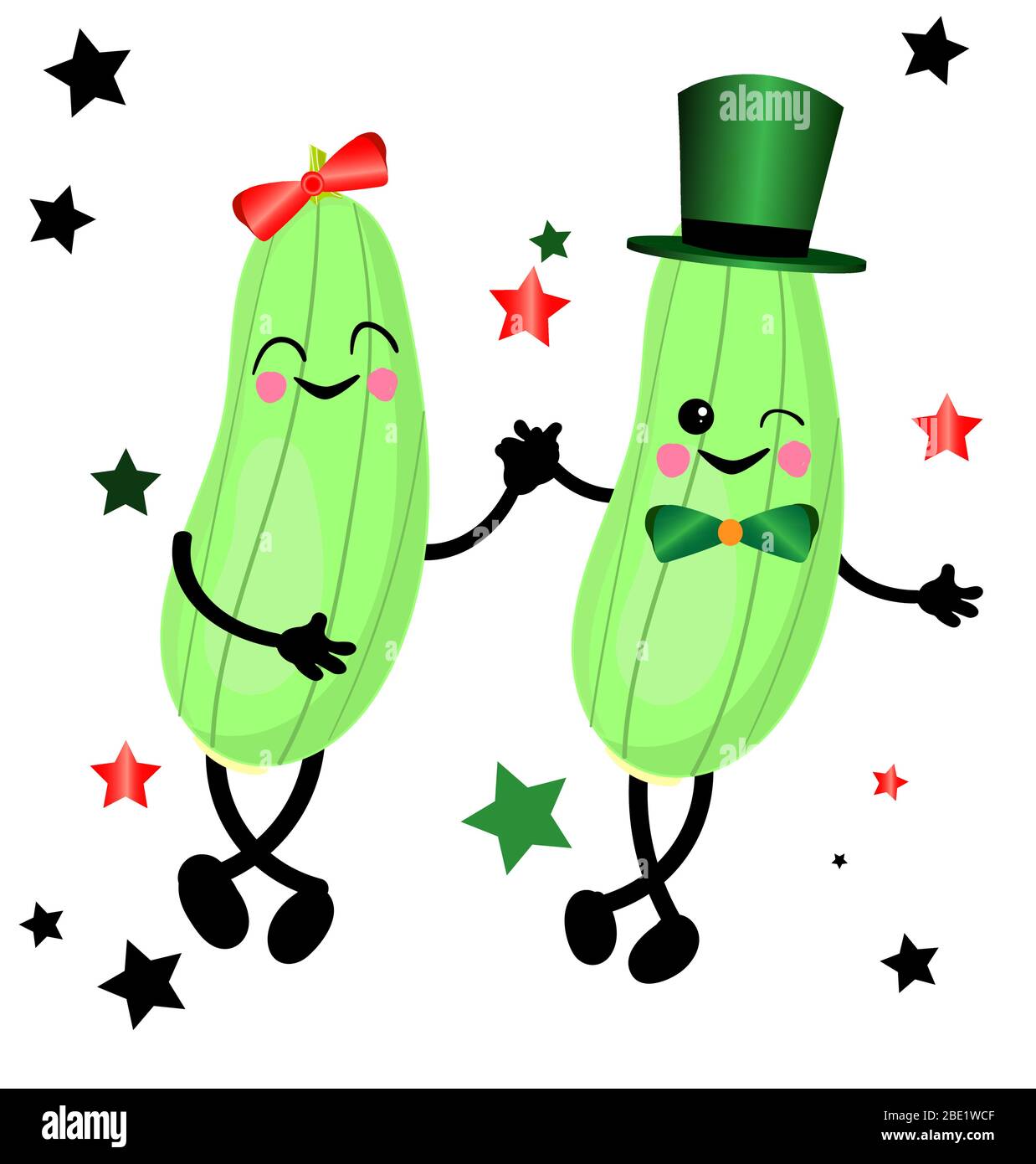 Sweet zucchini with a face and a smile. Logo for a farm company Stock ...