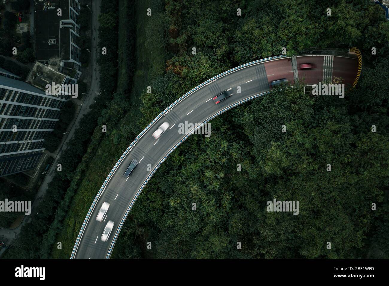 City road tunnel aerial hi-res stock photography and images - Alamy
