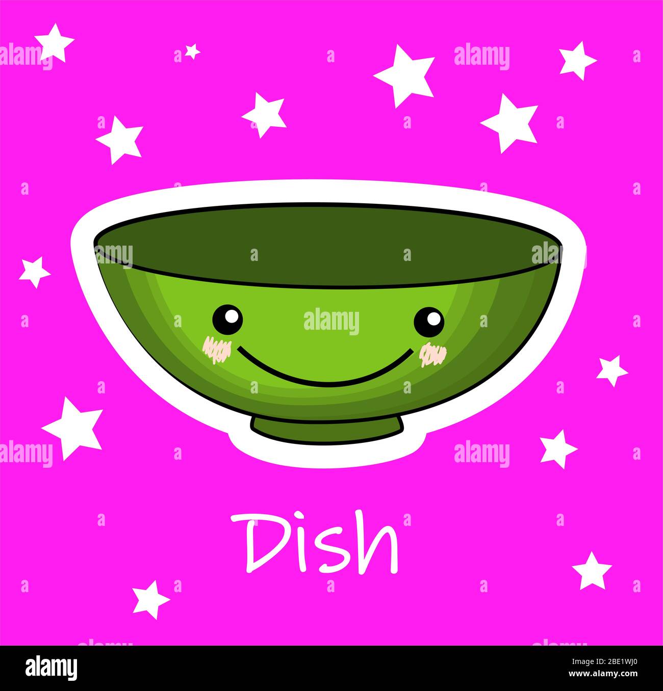 Card for the development of memory and learning.A cute Yakisoba bowl in ...