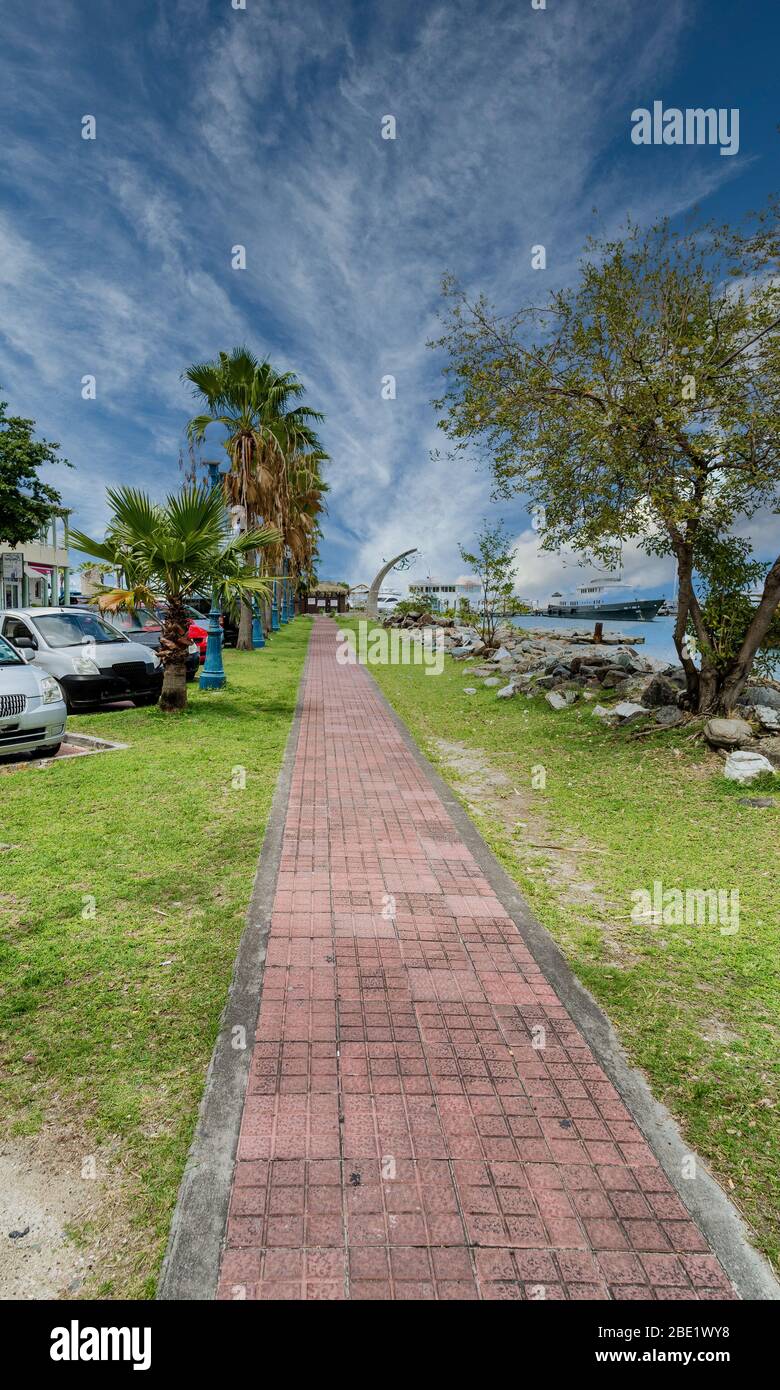 Brick Walkway Beside St Martin Harbor Stock Photo - Alamy