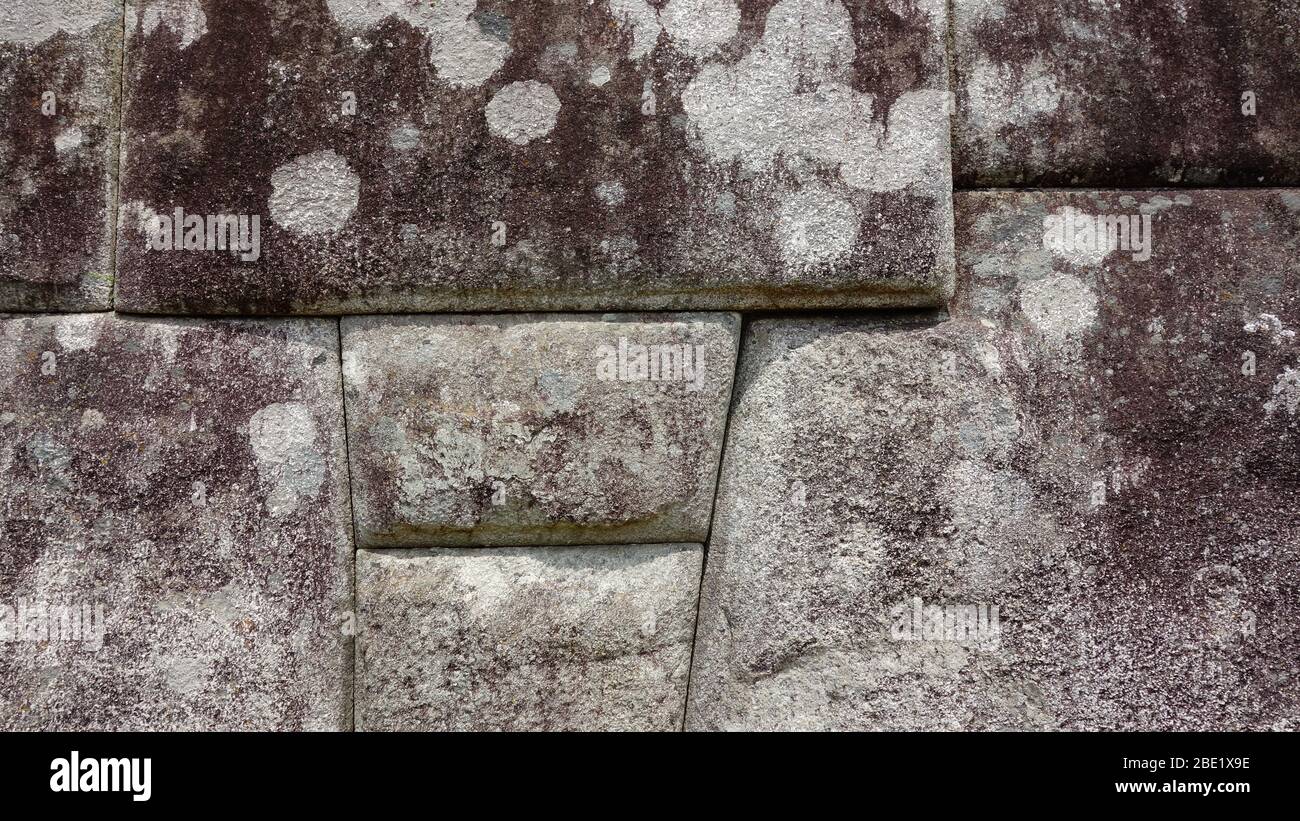Machu Picchu, Inca wall, Background Stock Photo - Alamy