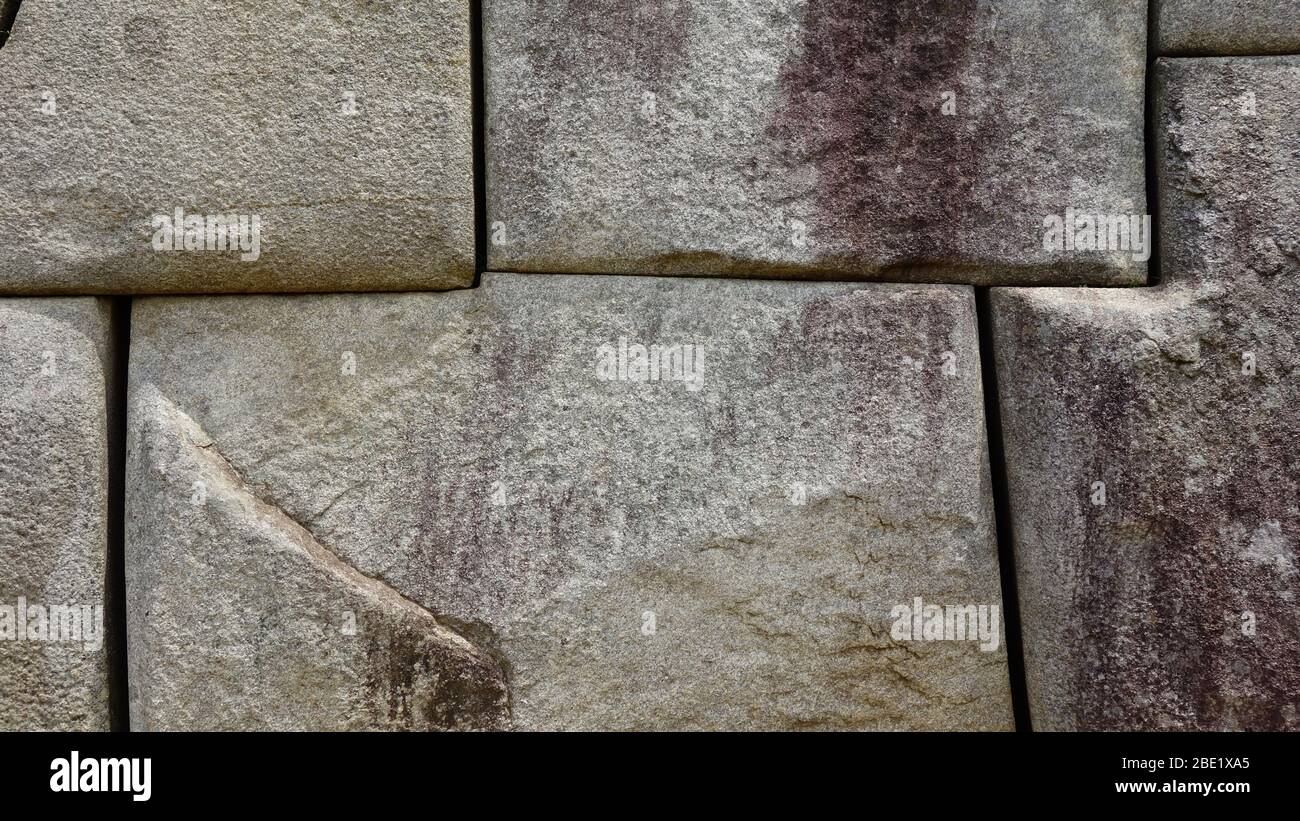 Machu Picchu, Inca wall, Background Stock Photo - Alamy
