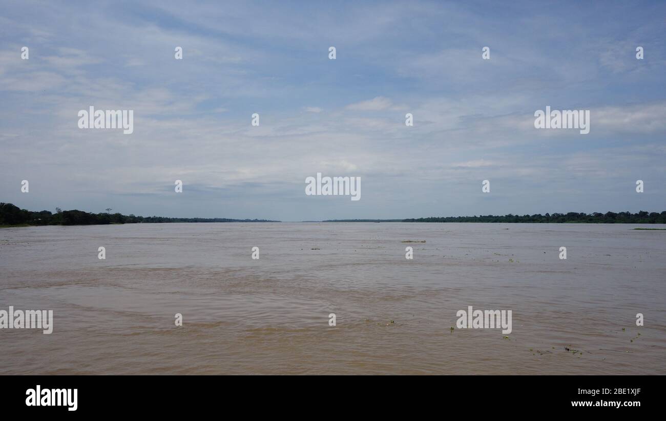 Travelling the amazon river from iquitos to santa rosa Stock Photo - Alamy