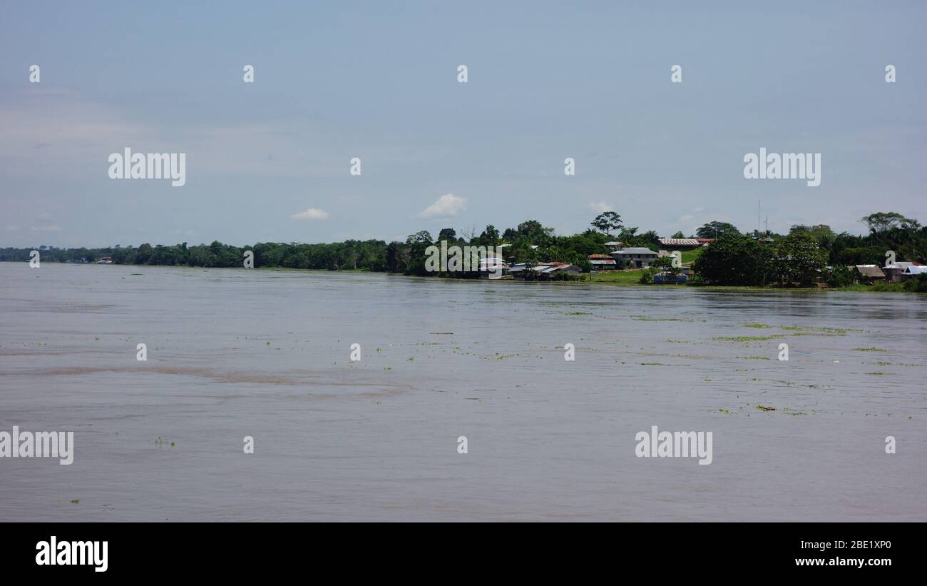 Travelling the amazon river from iquitos to santa rosa Stock Photo - Alamy