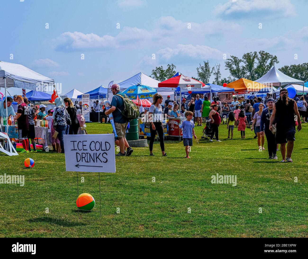 Ice Cold Drinks at Local Fair Stock Photo - Alamy