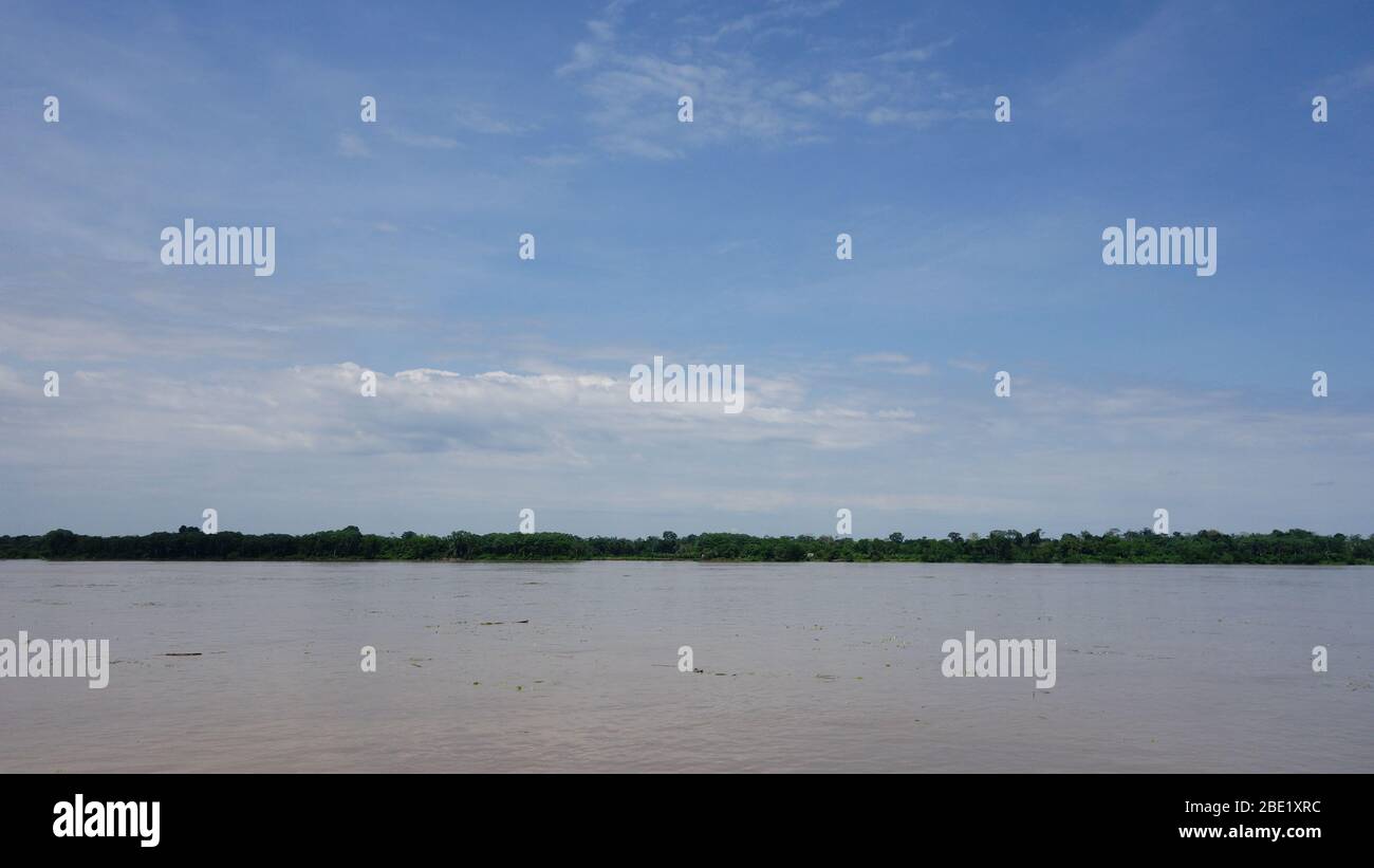Travelling the amazon river from iquitos to santa rosa Stock Photo - Alamy