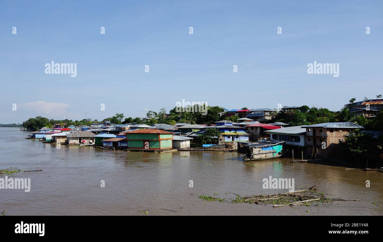 Travelling the amazon river from iquitos to santa rosa Stock Photo - Alamy
