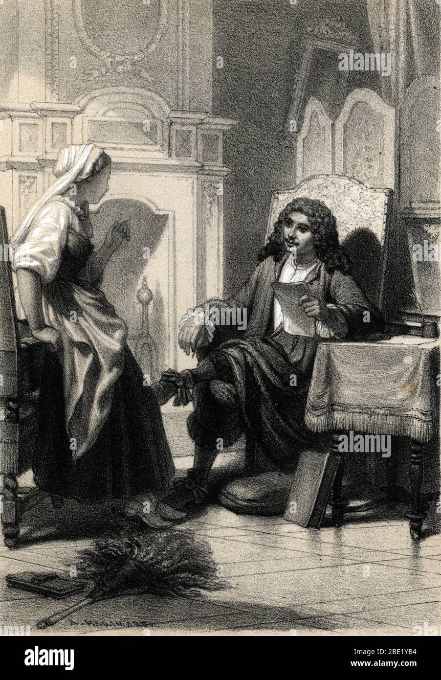 "Representation de Moliere (Jean Baptiste Poquelin) (1622-1673 ...