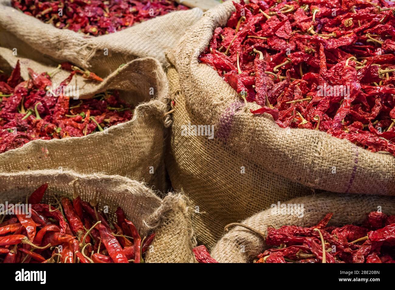 Sack of chillies hi-res stock photography and images - Alamy