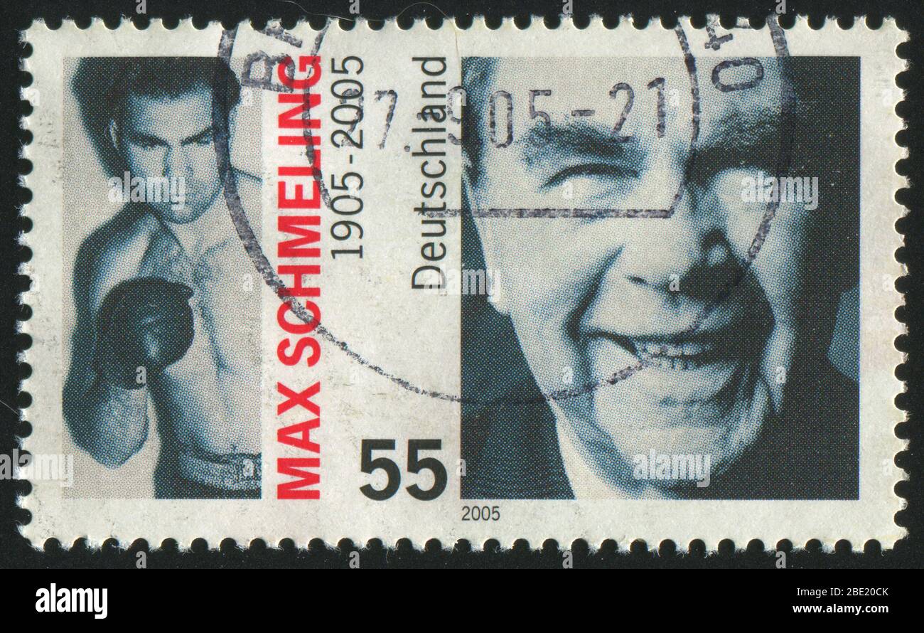GERMANY- CIRCA 2005: stamp printed by Germany, shows Max Schmeling ...