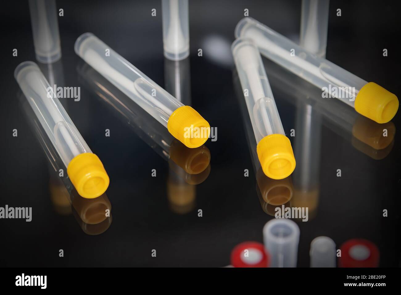 Test tubes blood in beaker hi-res stock photography and images - Alamy