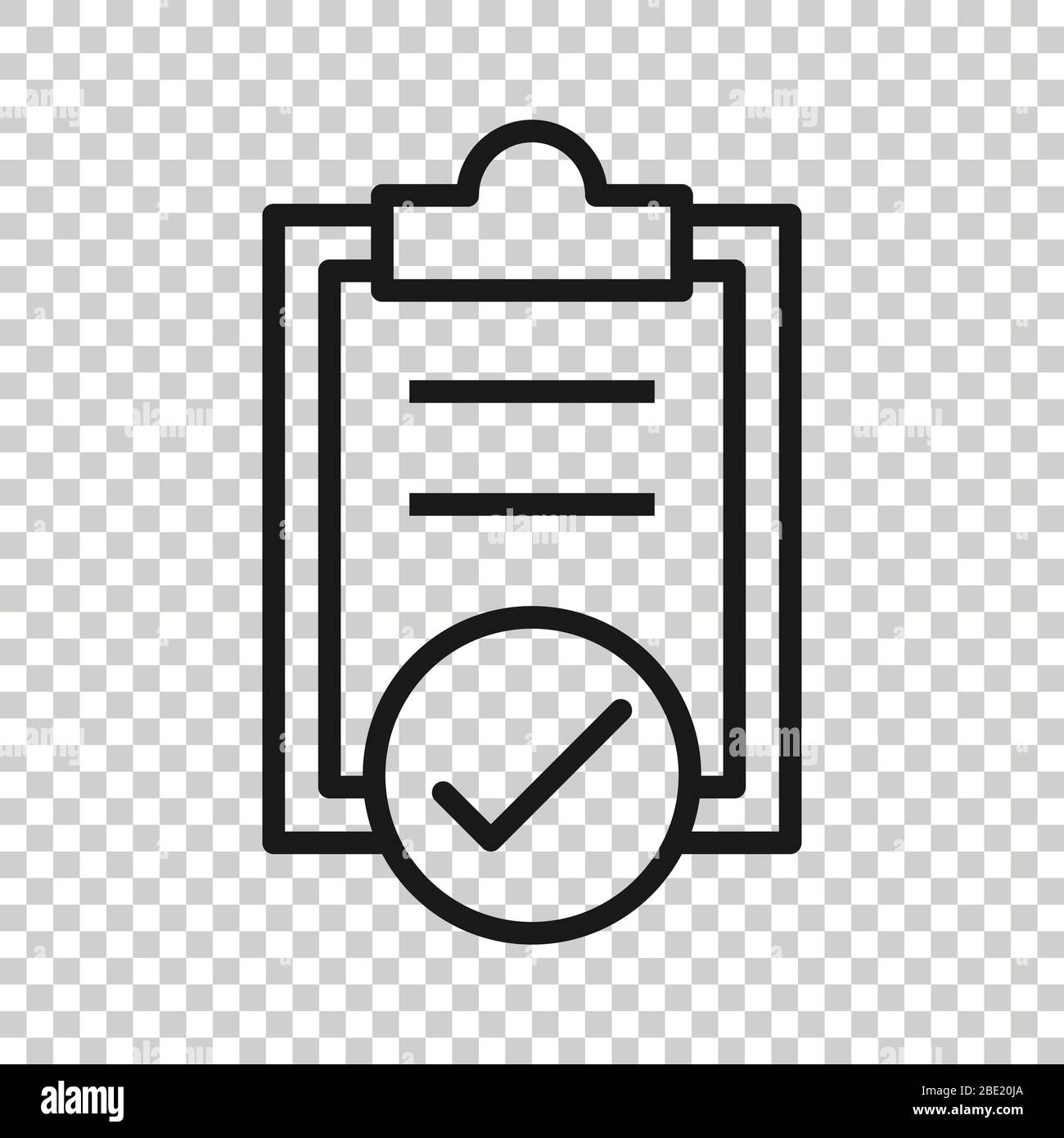 To do list icon in flat style. Document checklist vector illustration ...