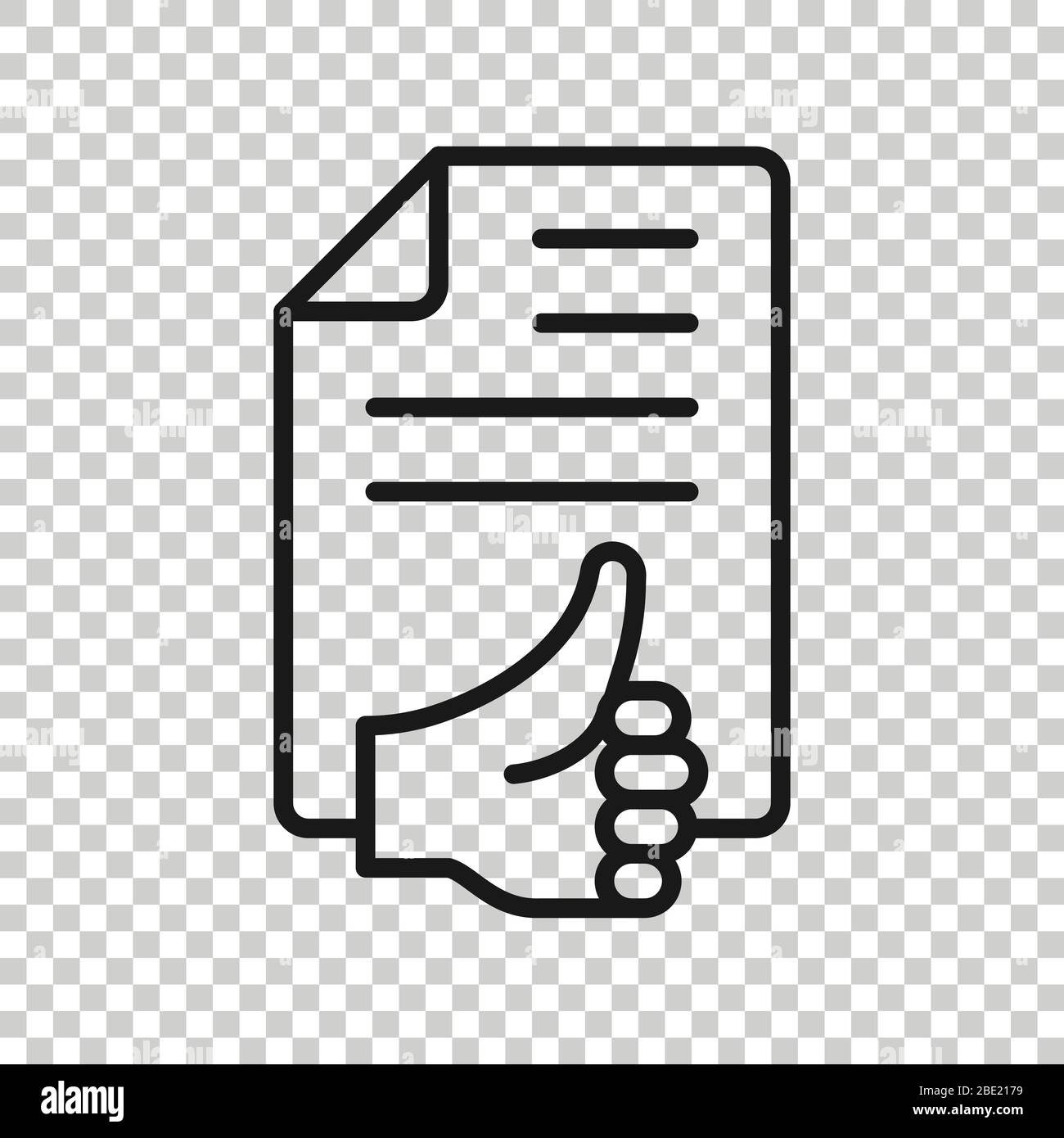 People hand with check mark icon in flat style. Accept vector ...