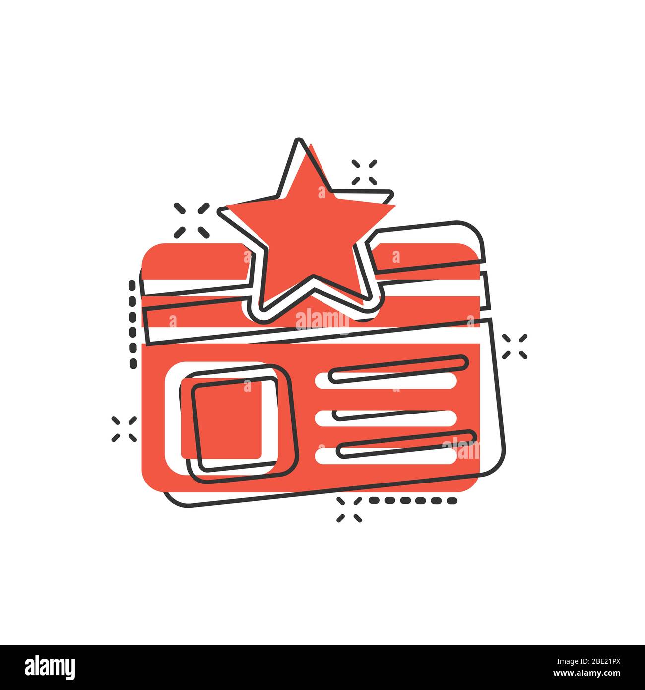 Loyalty card icon in comic style. Reward cartoon vector illustration on ...