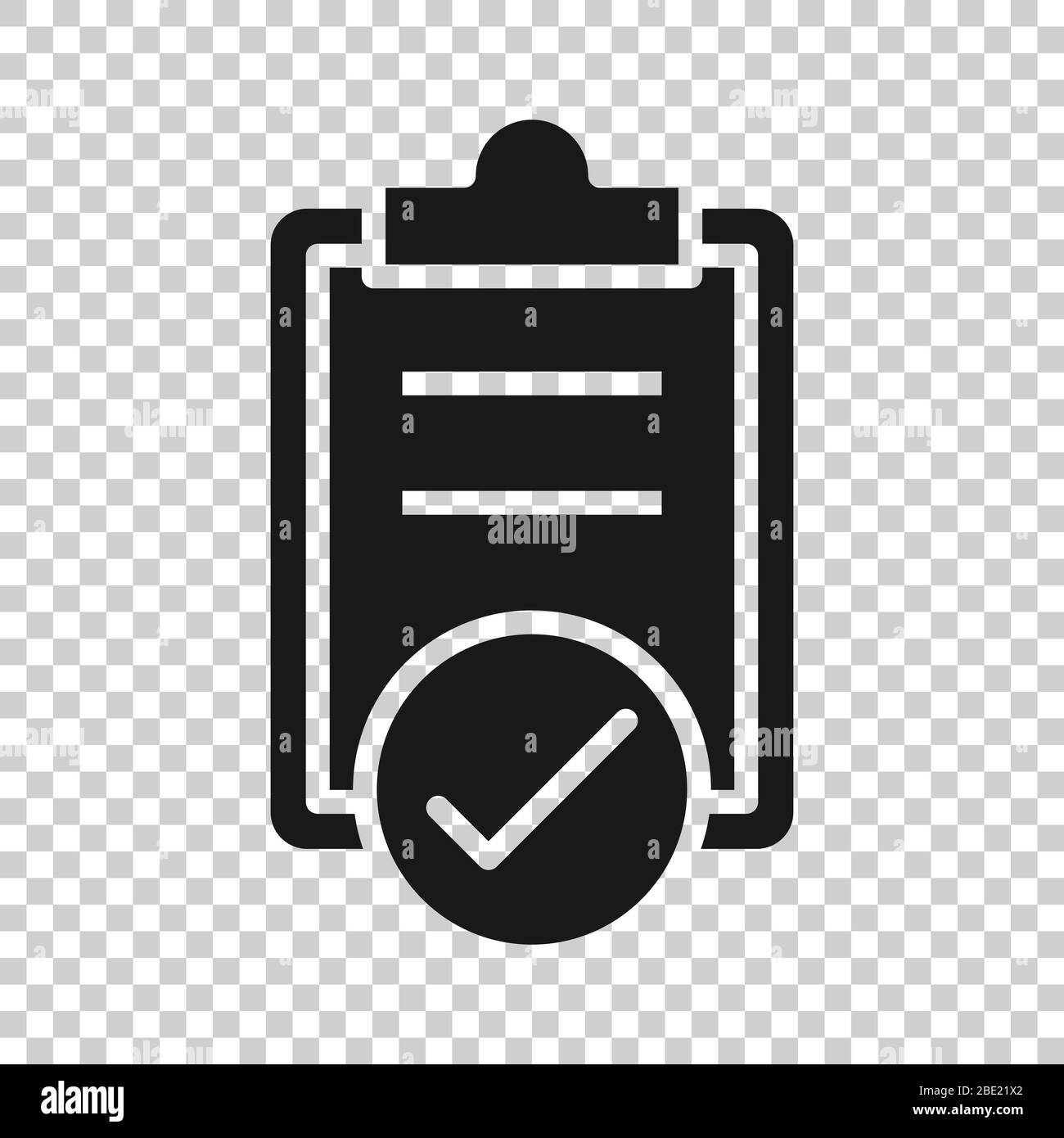 To do list icon in flat style. Document checklist vector illustration ...